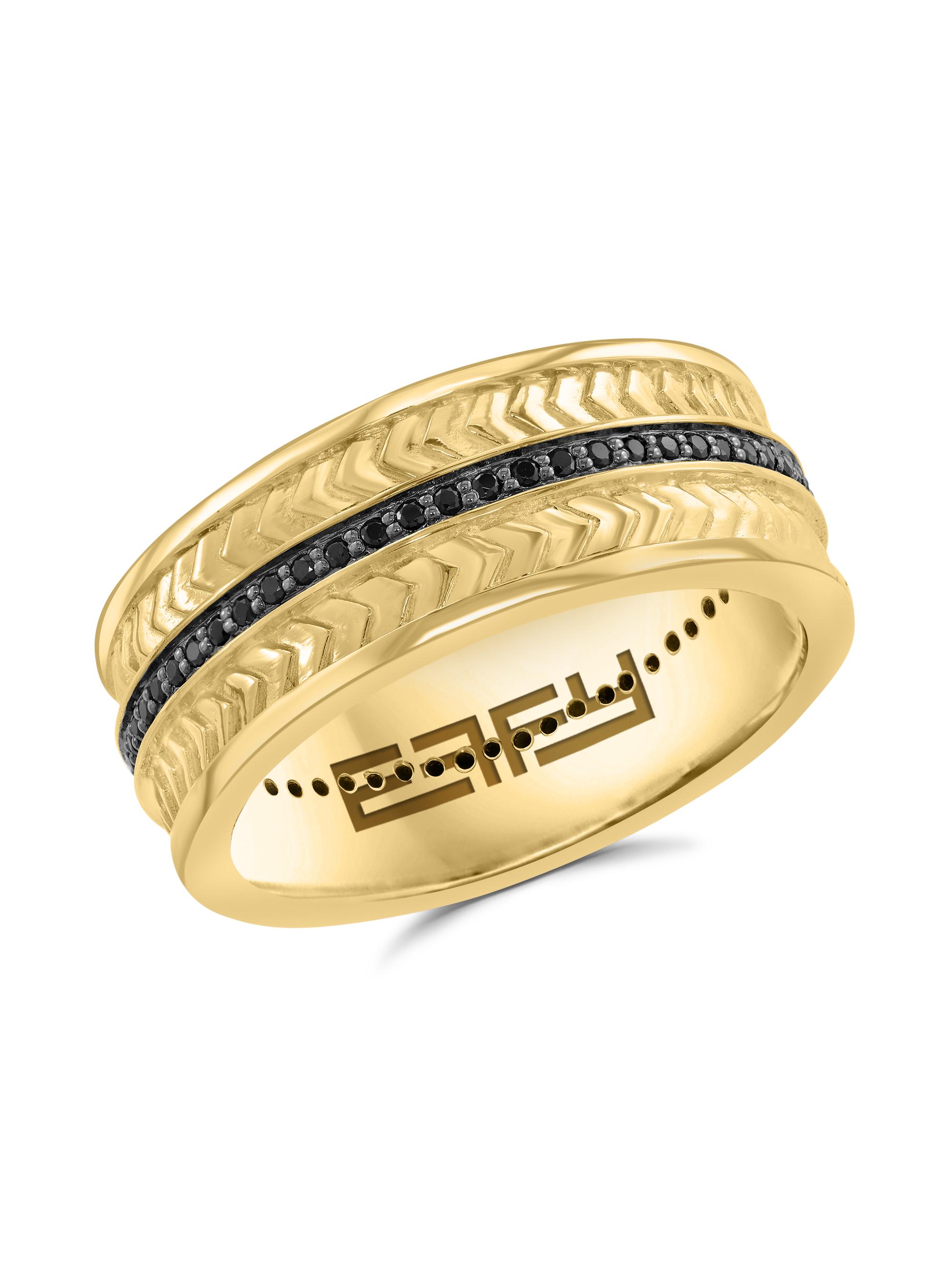 Click here for Effy Mens 14K Yellow Goldplated Silver Black Spine... prices