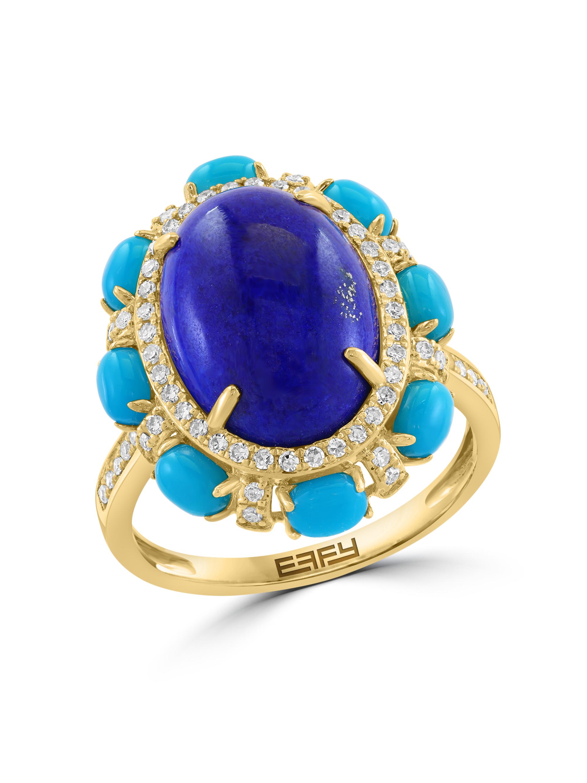 Click here for Effy Womens 14K Yellow Gold  Lapis Lazuli  Turquoi... prices