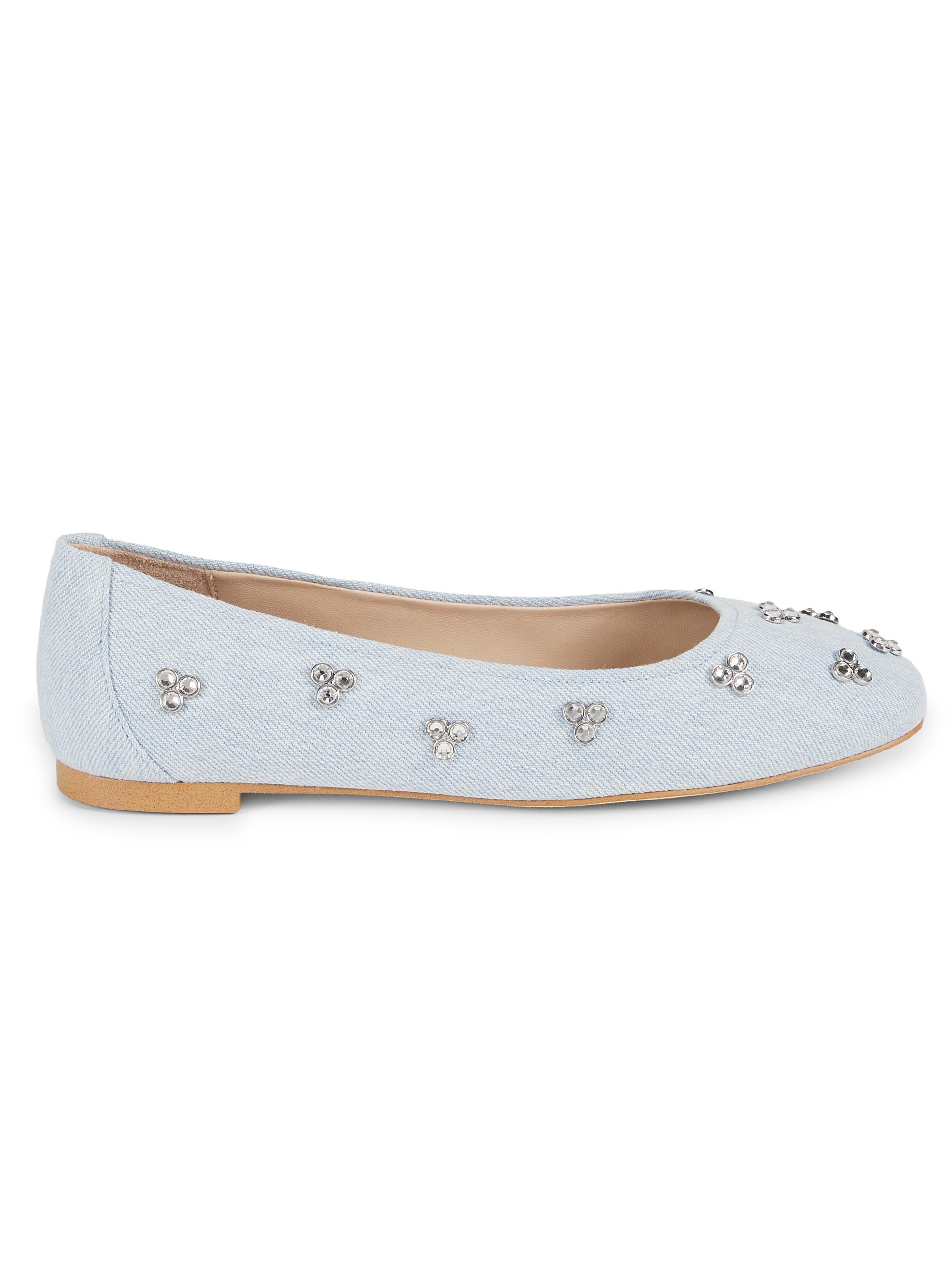 Click here for Stuart Weitzman Womens Tammy Denim Crystal Embelli... prices