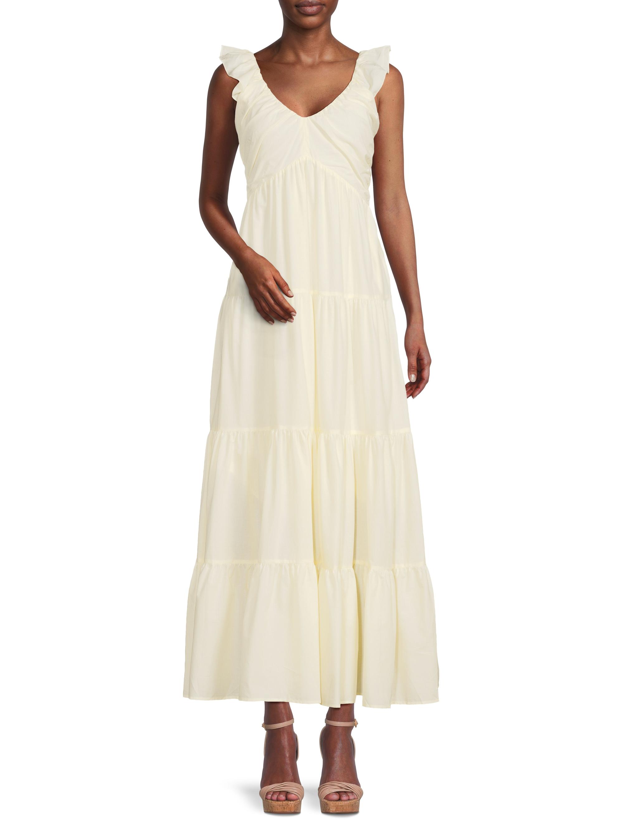 Click here for Saks Fifth Avenue Womens Cotton Tiered Midi-Dress... prices
