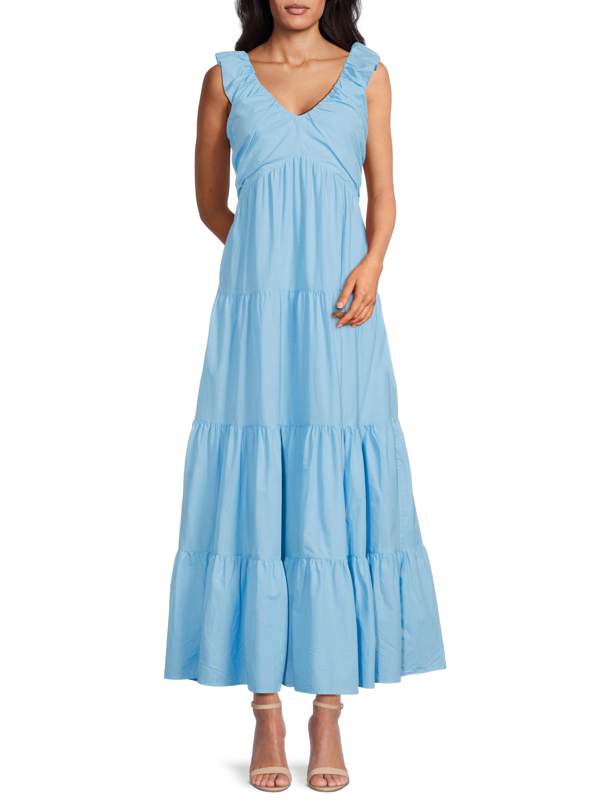 Click here for Saks Fifth Avenue Womens Cotton Tiered Midi-Dress... prices