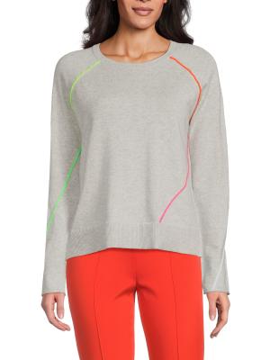 Lisa Todd In A Pop Contrast Trim Sweater on SALE | Saks OFF 5TH