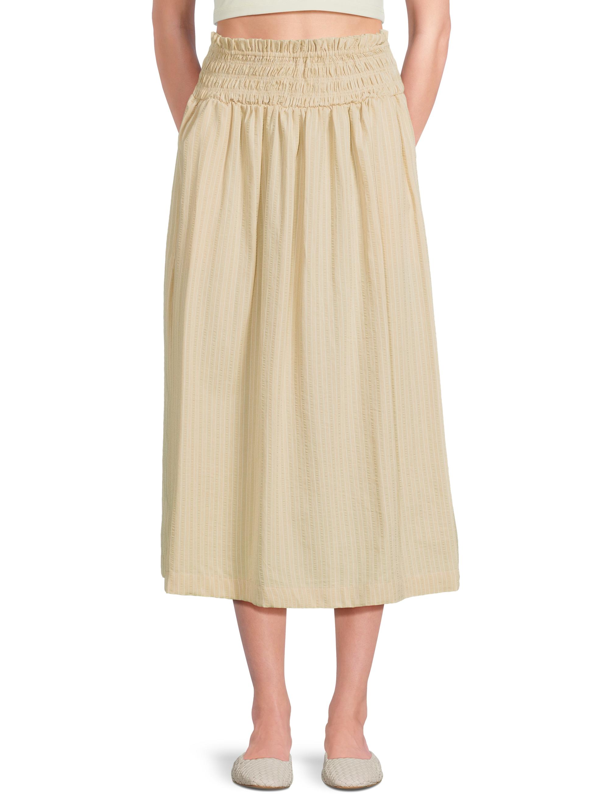 Click here for Saks Fifth Avenue Womens Smocked Waist Midi Skirt... prices