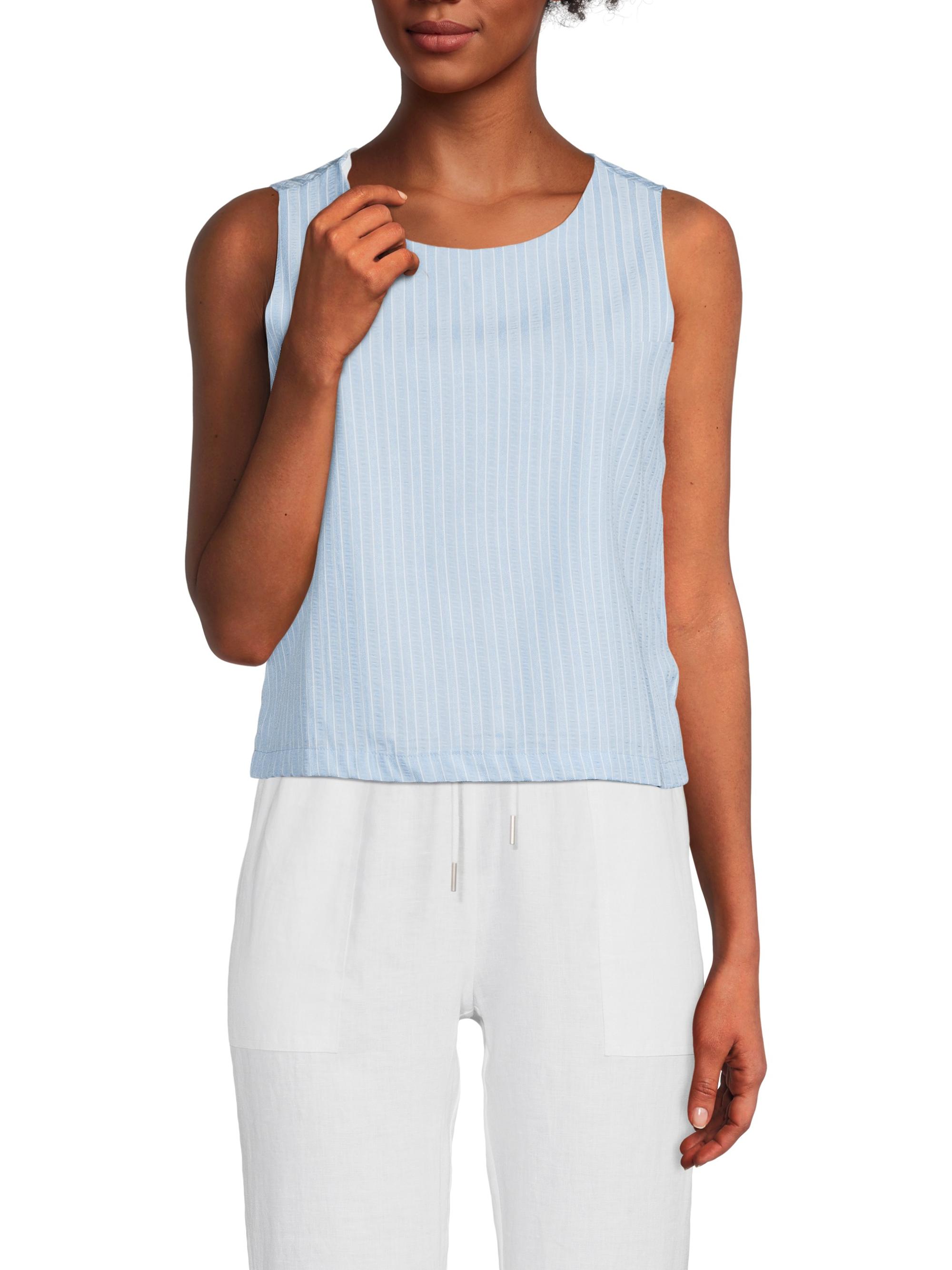 Click here for Saks Fifth Avenue Womens Striped Roundneck Tank -... prices