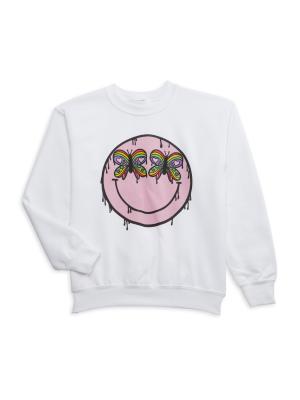 Prince Peter Collection Girl's Happy Face Graphic Sweatshirt on SALE ...