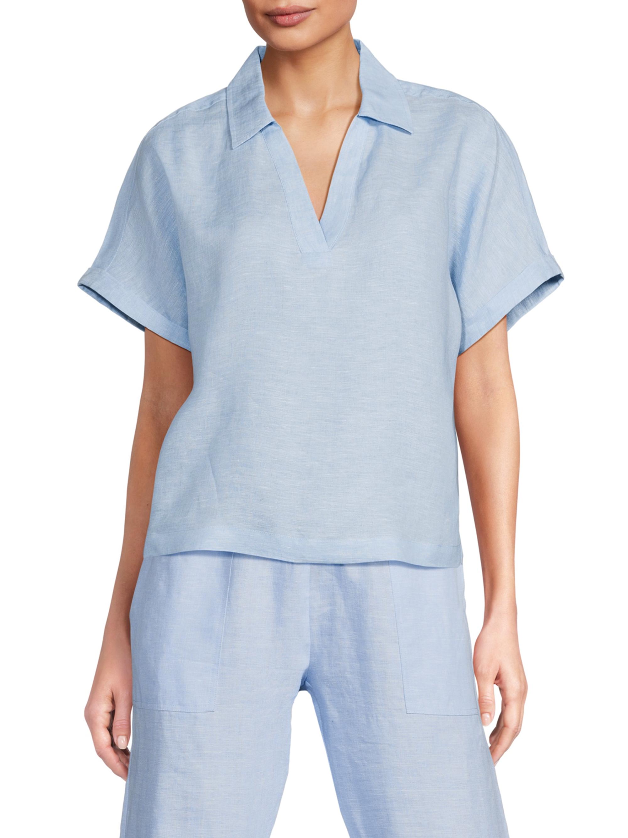 Click here for Saks Fifth Avenue Womens 100 Linen Relaxed Fit Box... prices