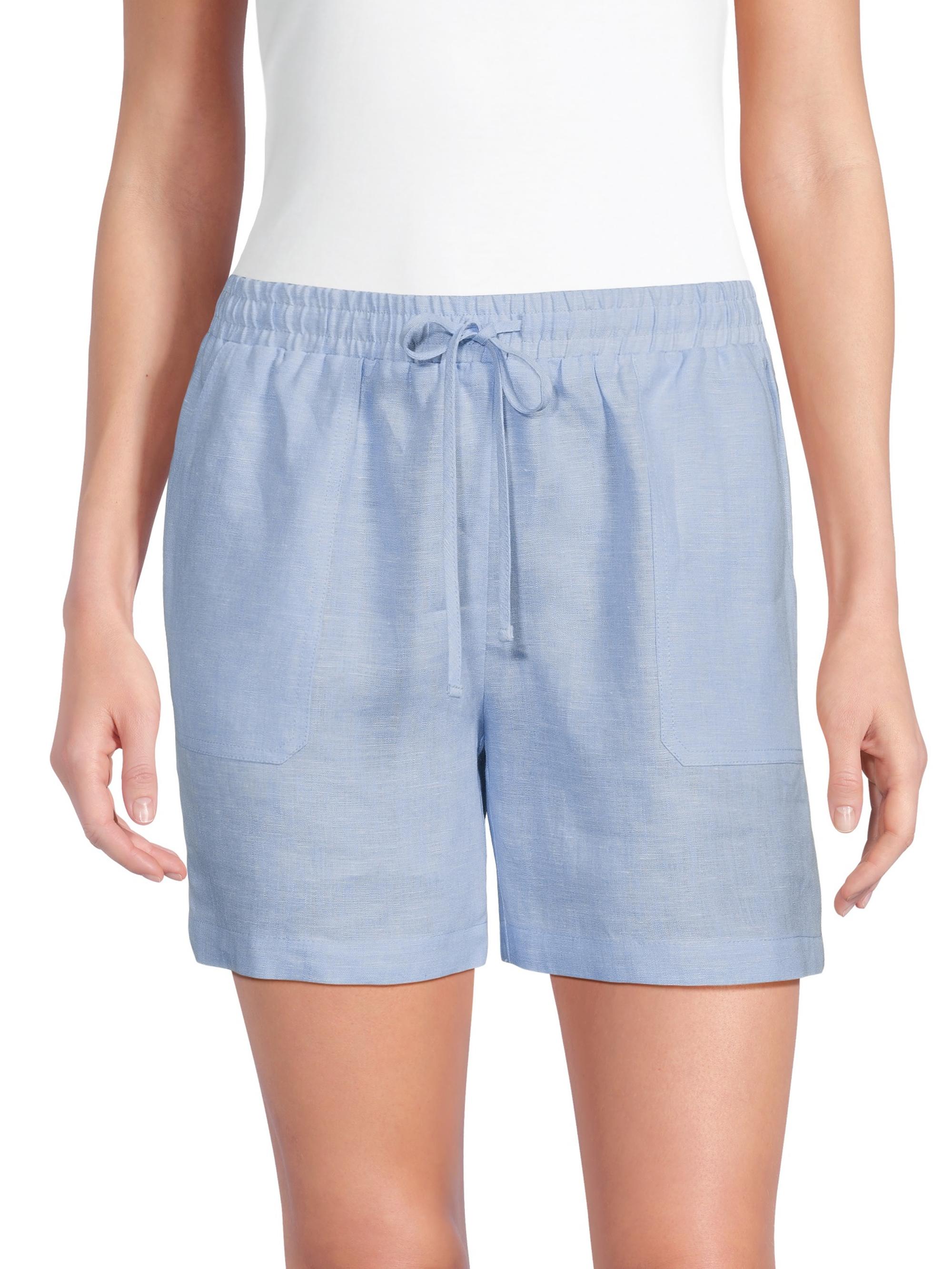 Click here for Saks Fifth Avenue Womens Sequin Trim 100 Linen Sho... prices