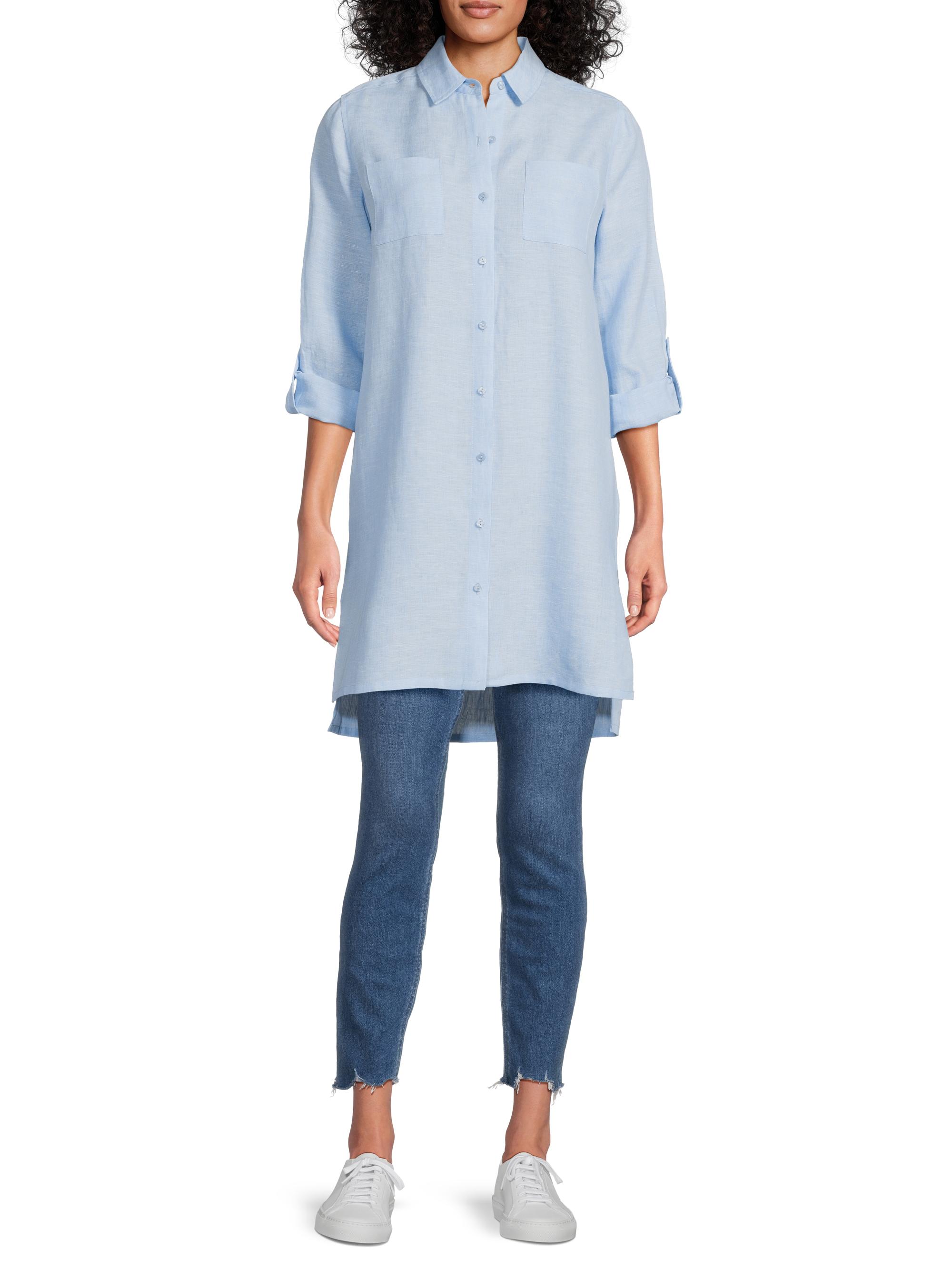 Click here for Saks Fifth Avenue Womens 100 Linen Longline Shirt... prices