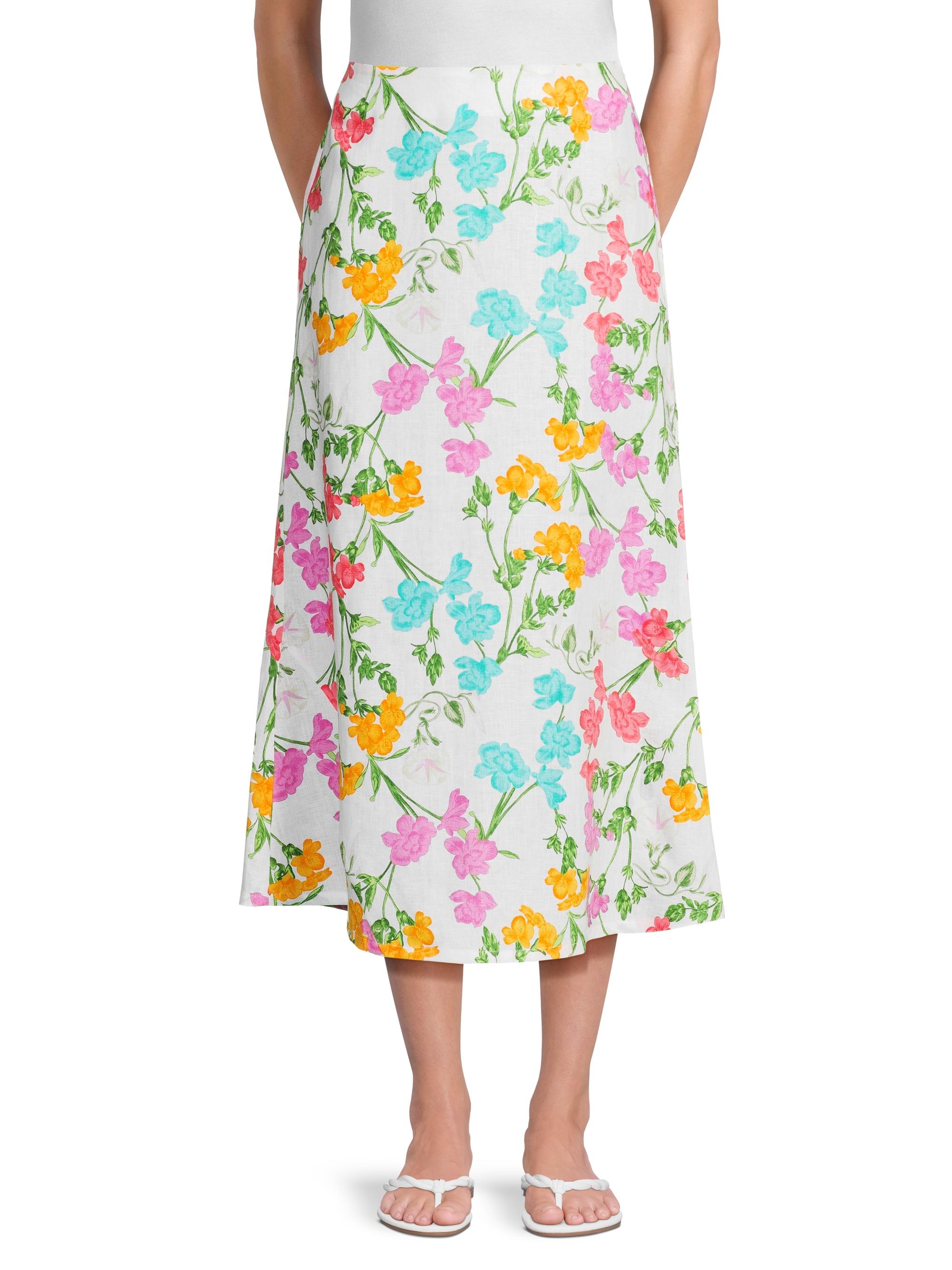 Click here for Saks Fifth Avenue Womens 100 Linen A-Line Midi-Ski... prices