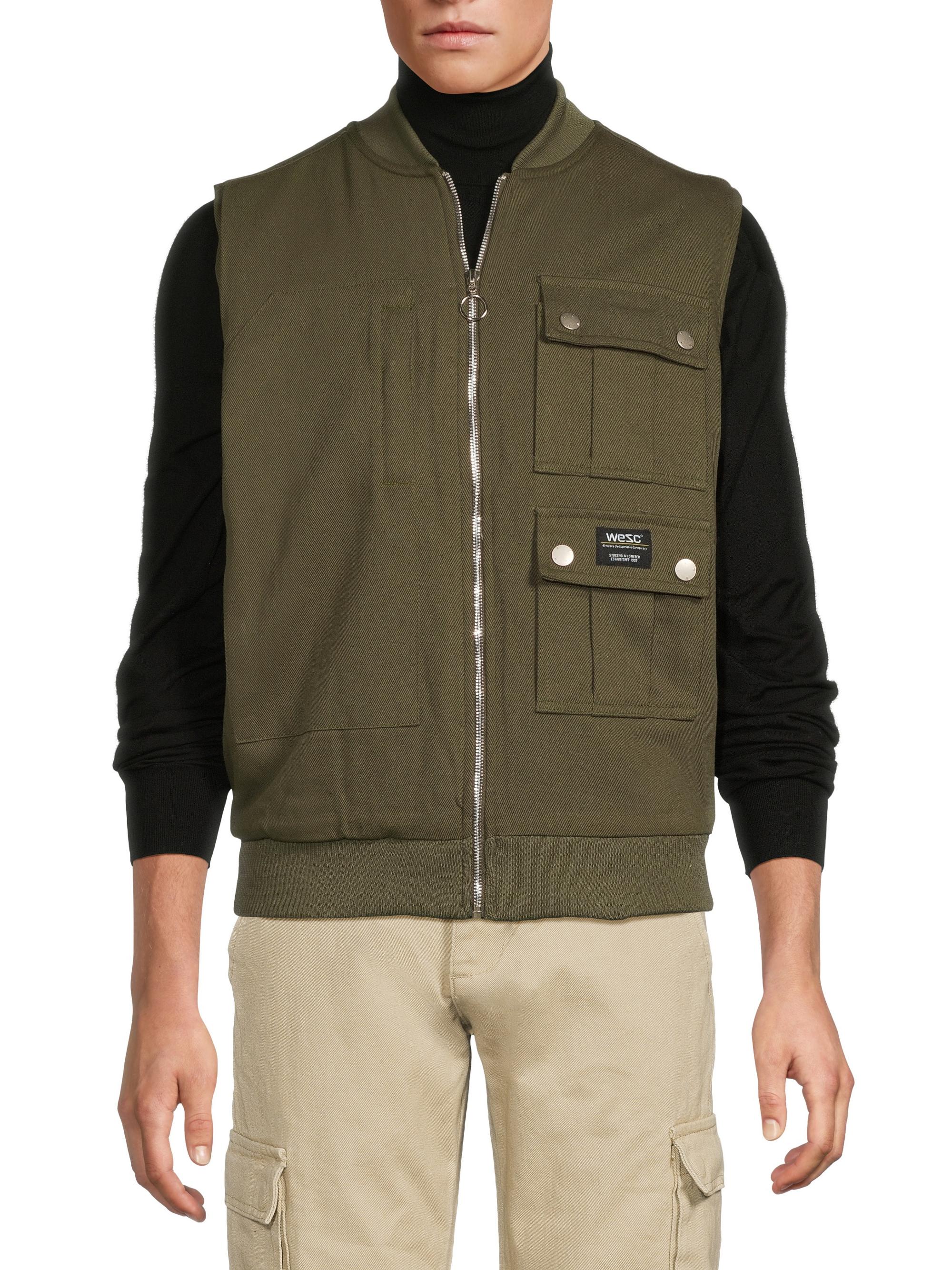 Click here for Wesc Mens Cotton Padded Utlity Vest - Olive - Size... prices