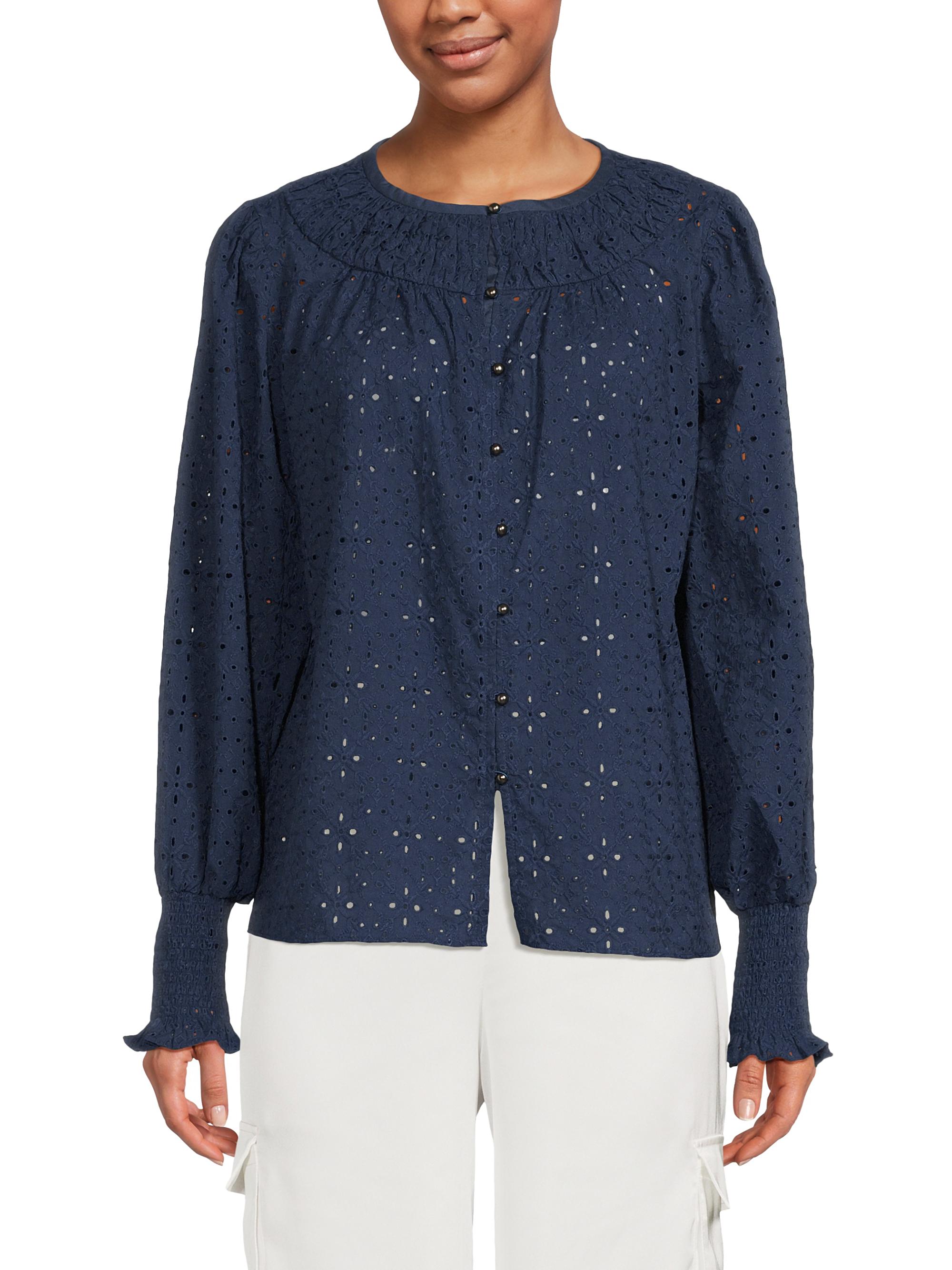 Click here for Ramy Brook Womens Rossi Schiffli Cotton Button Fro... prices