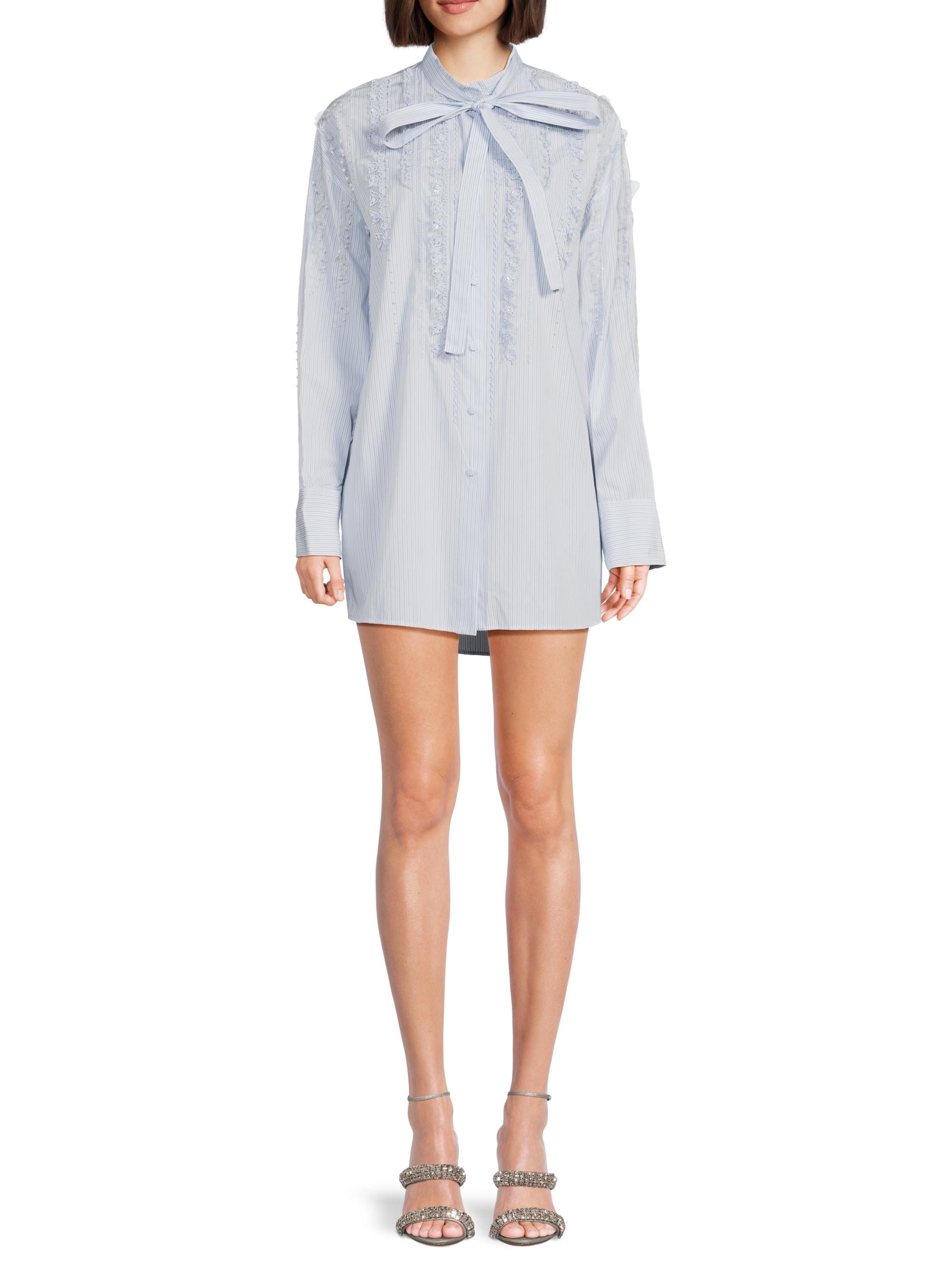 Click here for Valentino Womens Embroidered Minidress - Blue - Si... prices