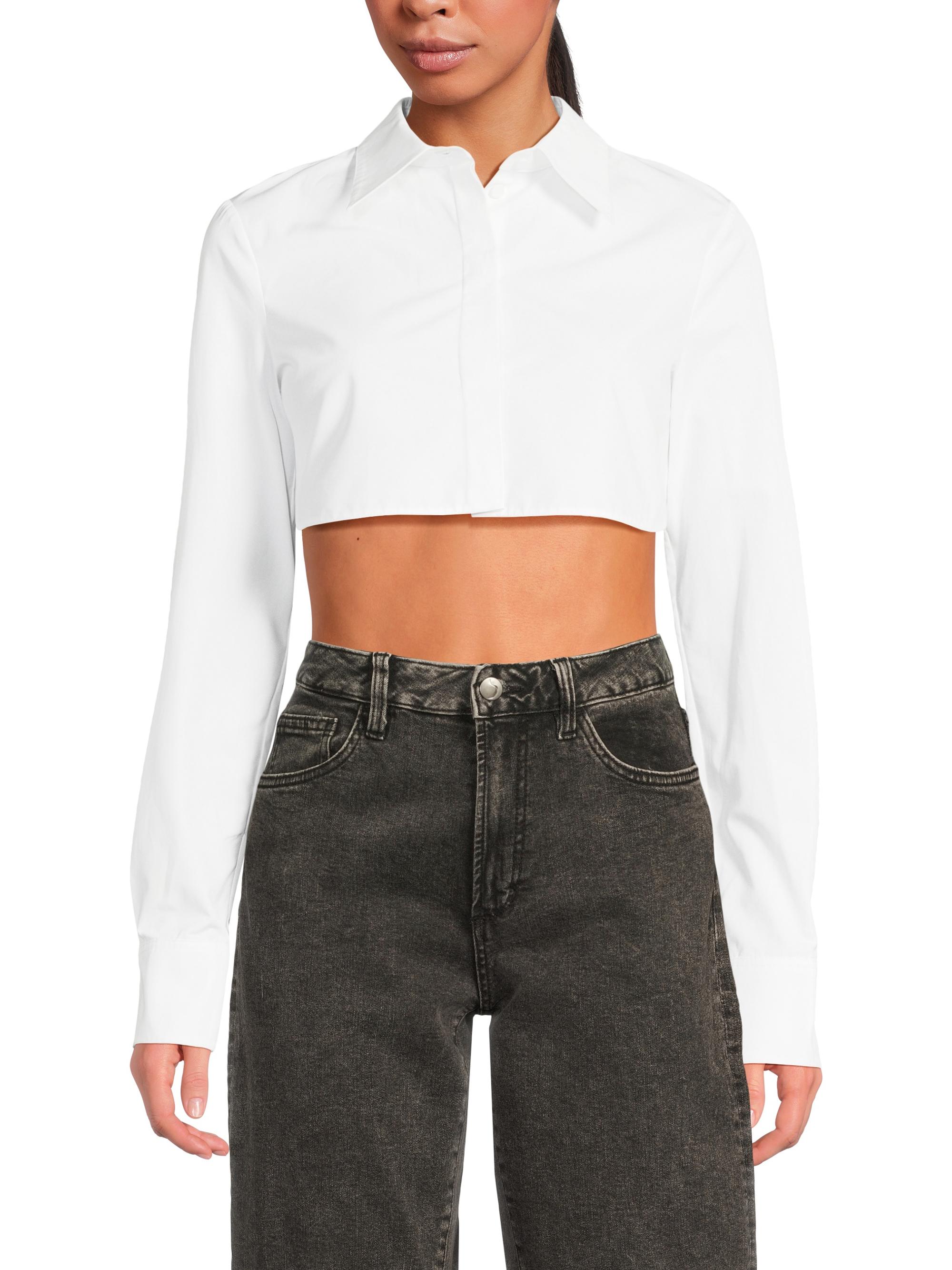 Click here for Valentino Womens Cropped Cotton Button-Front Shirt... prices