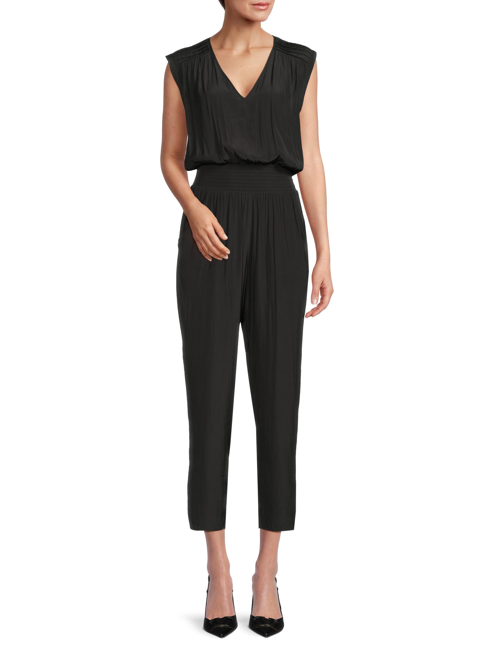 Click here for Ramy Brook Womens Weston Smocked Waist Cropped Jum... prices