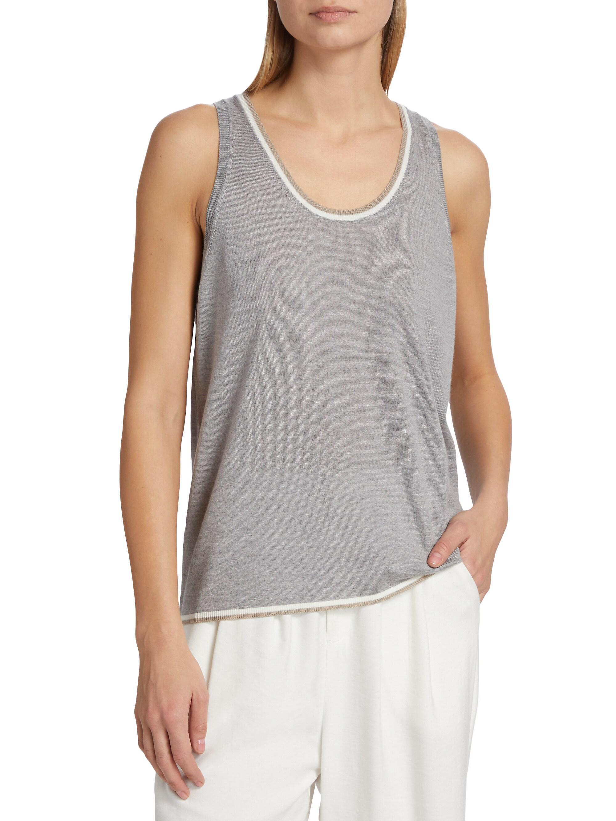 Click here for Nominee Womens Tipped Wool Tank - Grey - Size L prices