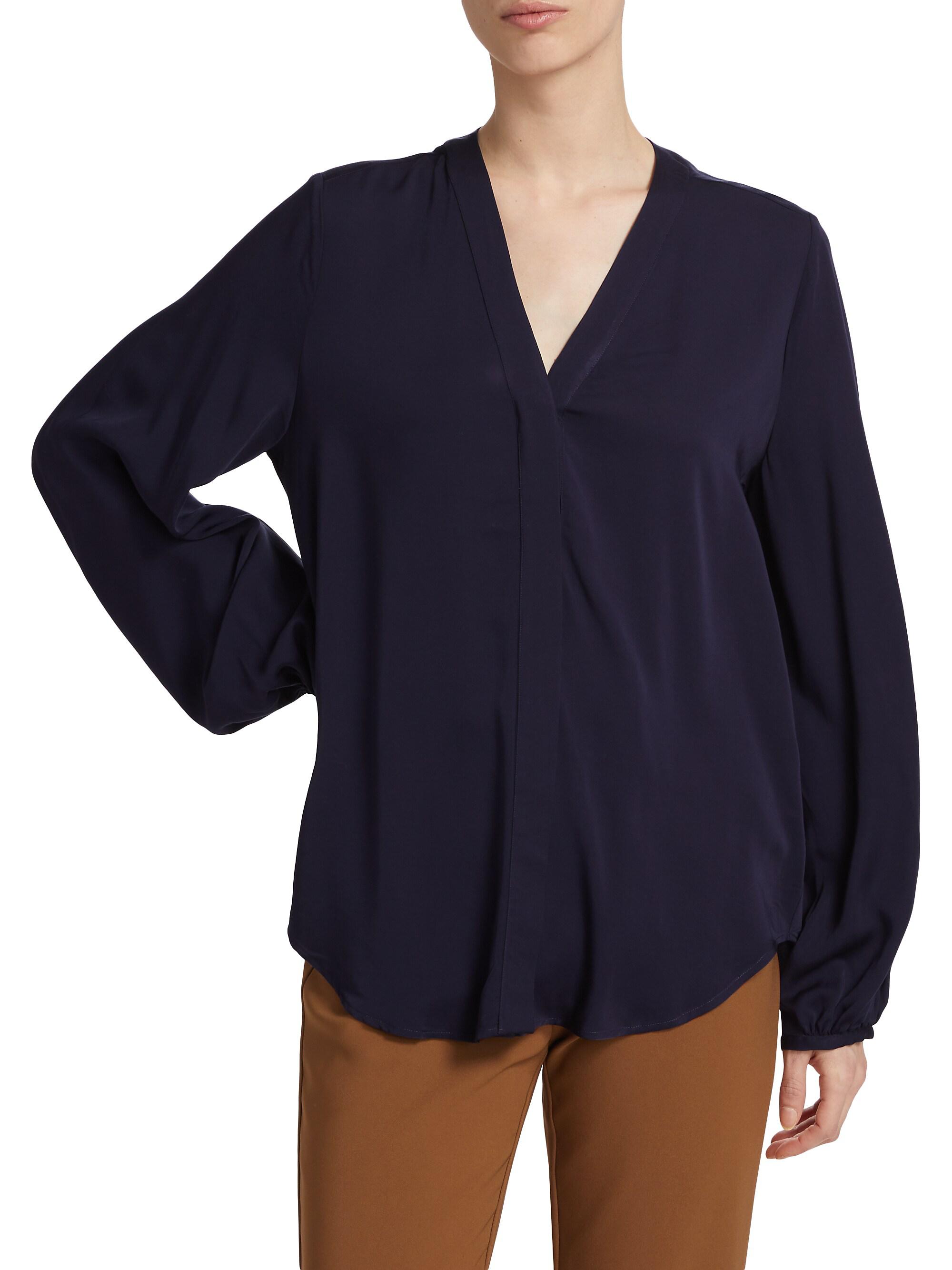 Click here for Saks Fifth Avenue Womens Cruise V-Neck Blouse - De... prices