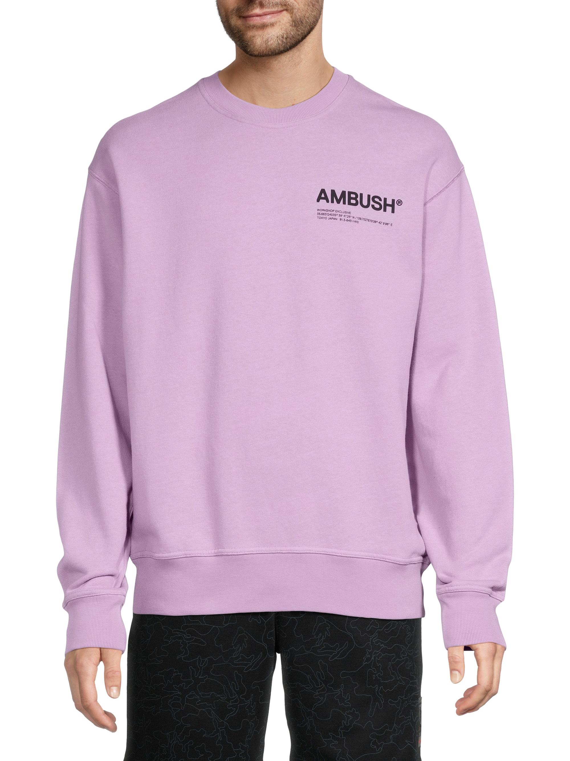 Click here for Ambush Mens Logo Dropped Shoulder Sweatshirt - Bla... prices