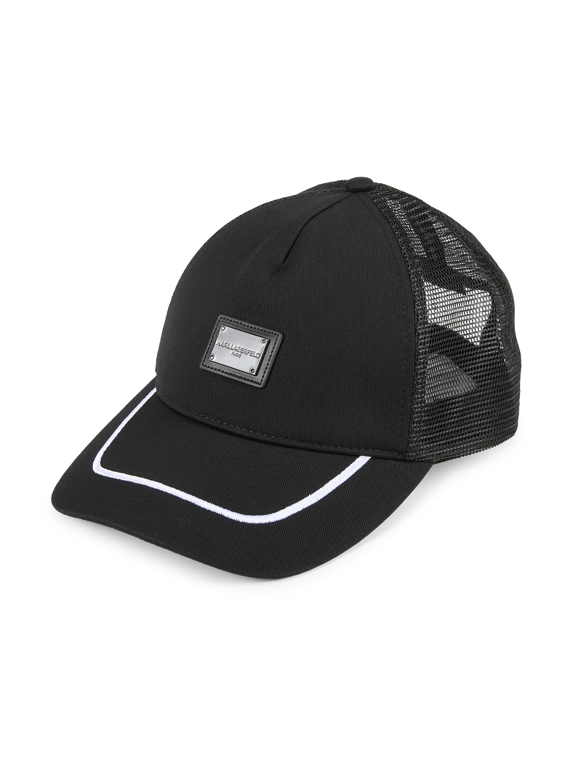Click here for Karl Lagerfeld Paris Mens Logo Trucker Hat - Black prices