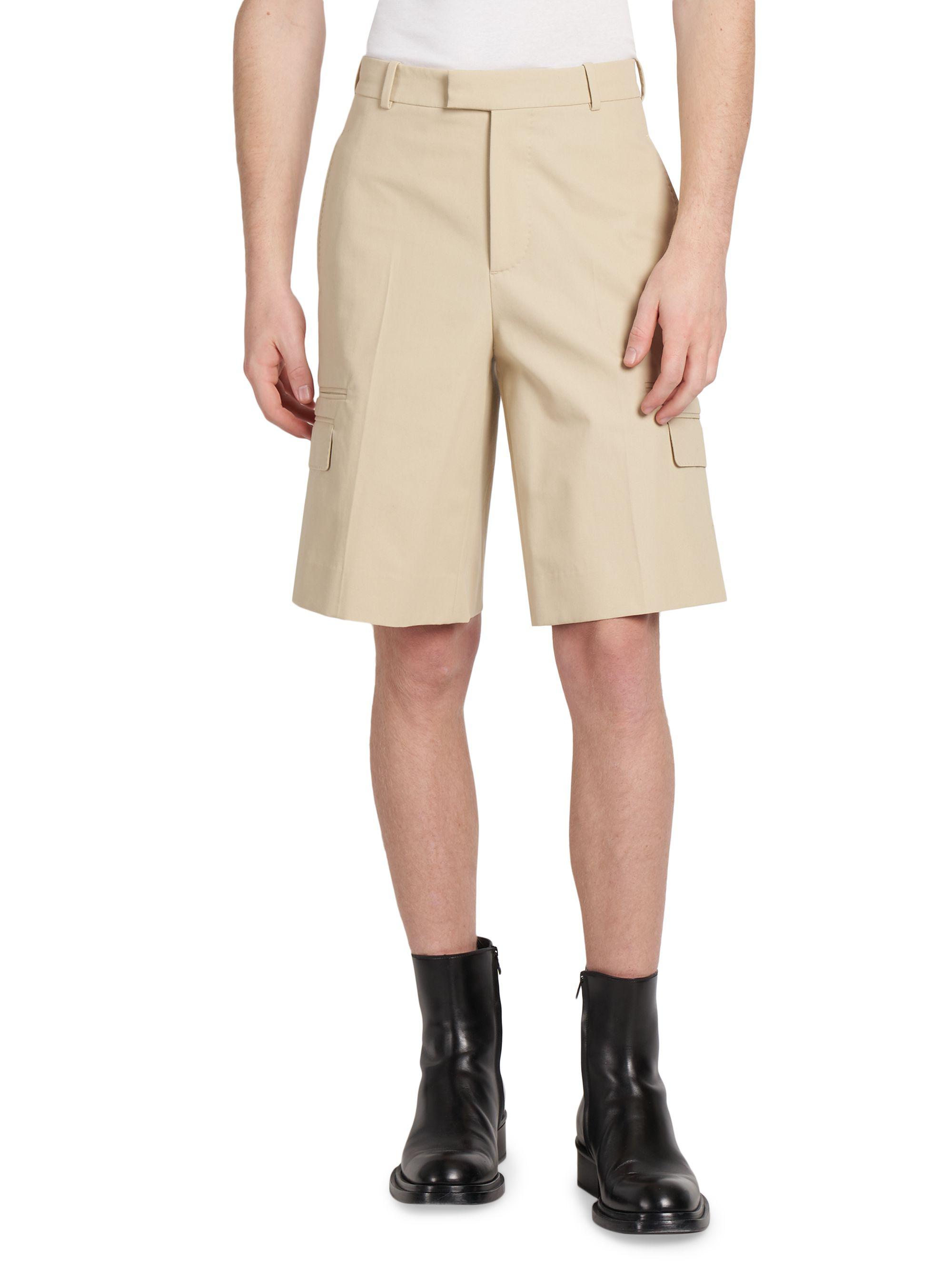 Click here for Mcqueen Mens Cotton Cargo Shorts - Beige - Size 50... prices