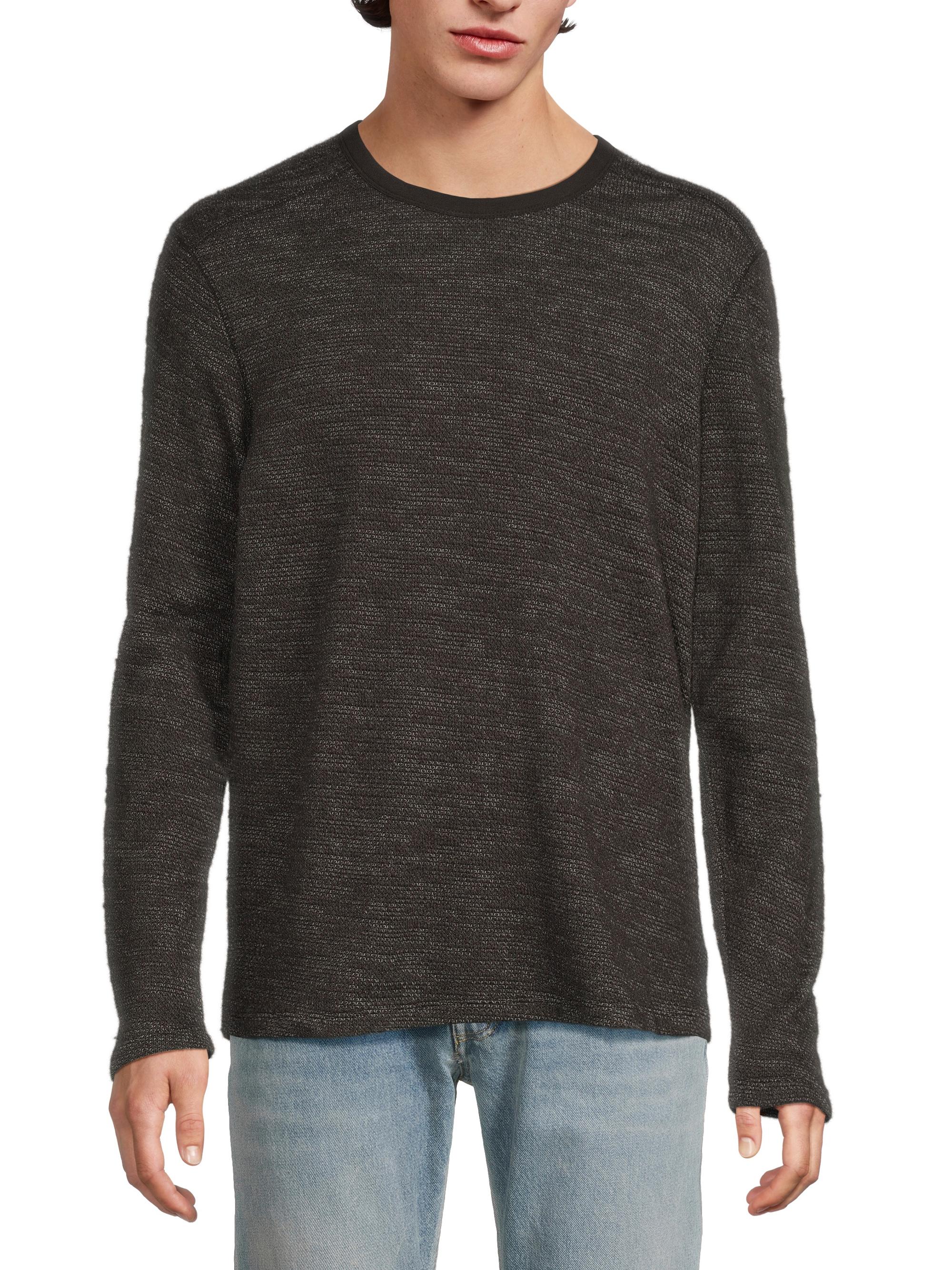 Click here for Joes Jeans Mens Tate Waffle-Knit Crewneck Top - Bl... prices