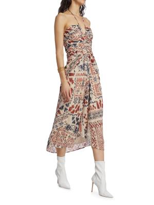 Maria Cher Epuyen Toribia Halter Midi-Dress on SALE | Saks OFF 5TH