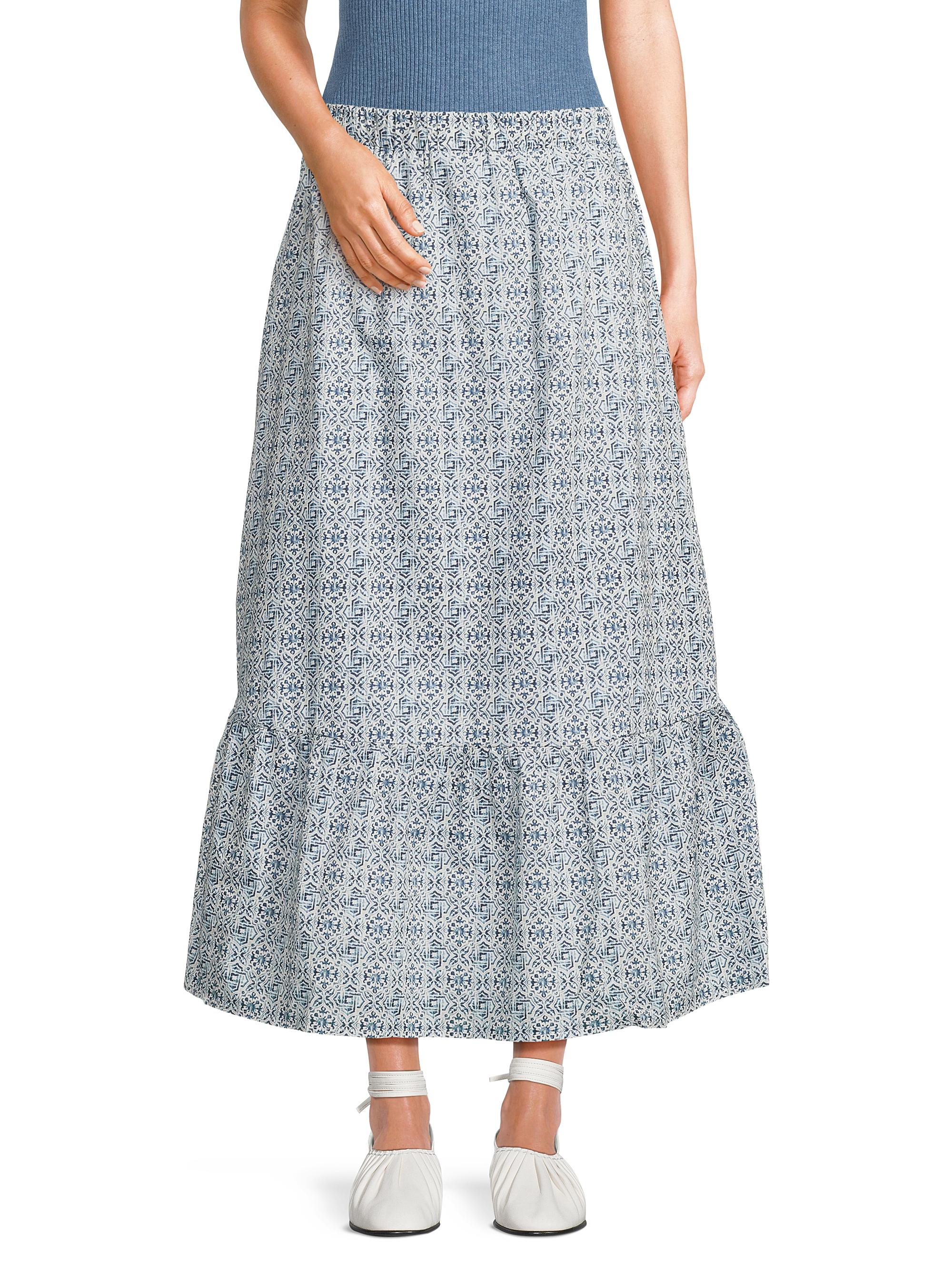Click here for Yal New York Womens Lattice Tiered Maxi Skirt - Bl... prices