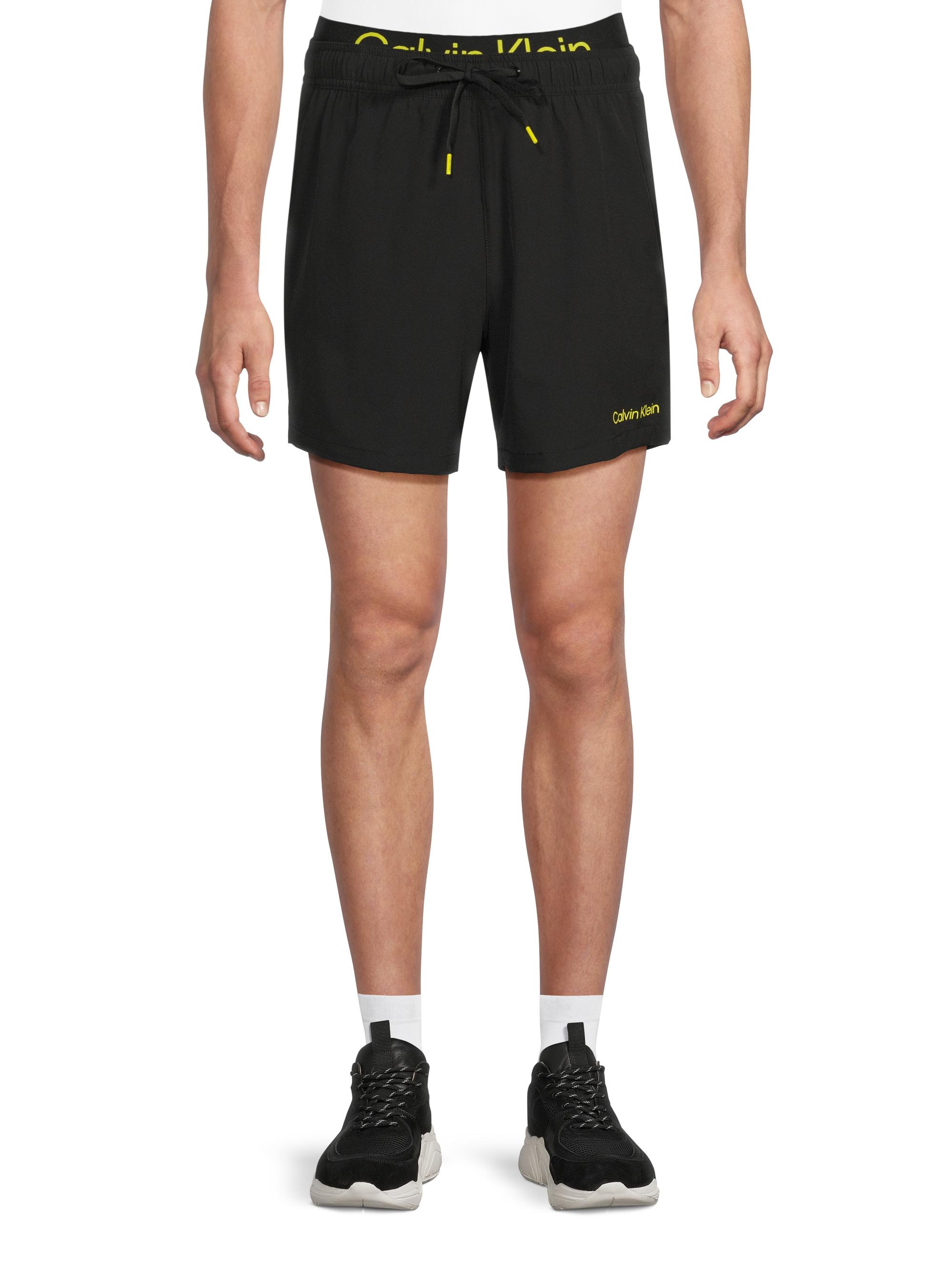 Click here for Calvin Klein Swim Mens Logo Swim Shorts - Black -... prices
