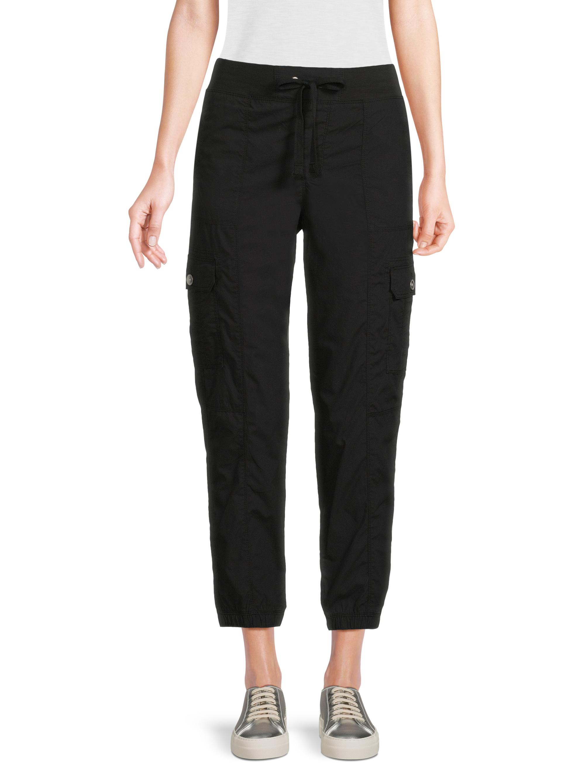 Click here for Dkny Sport Womens Cotton Ribbed-Waist Jogger Cargo... prices