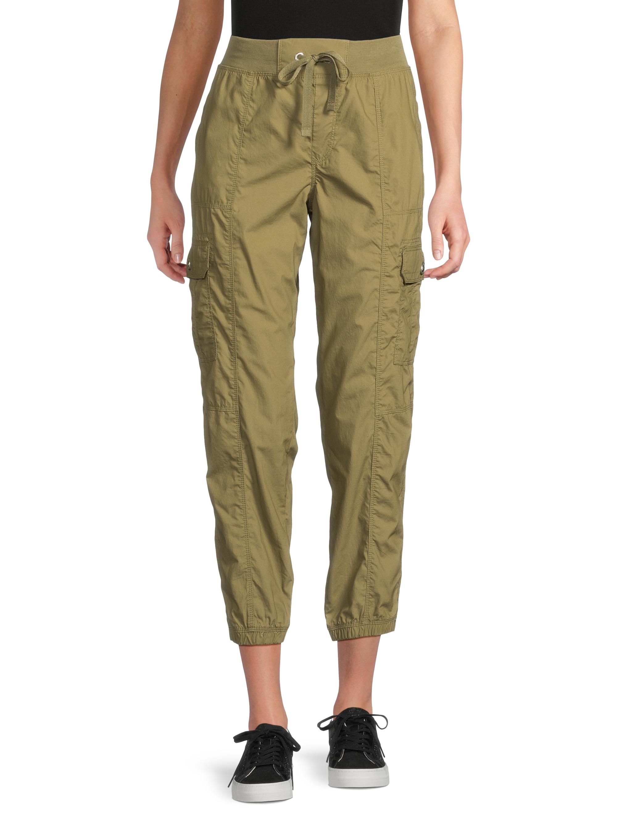 Click here for Dkny Womens Cotton Cropped Cargo Joggers - Utility... prices