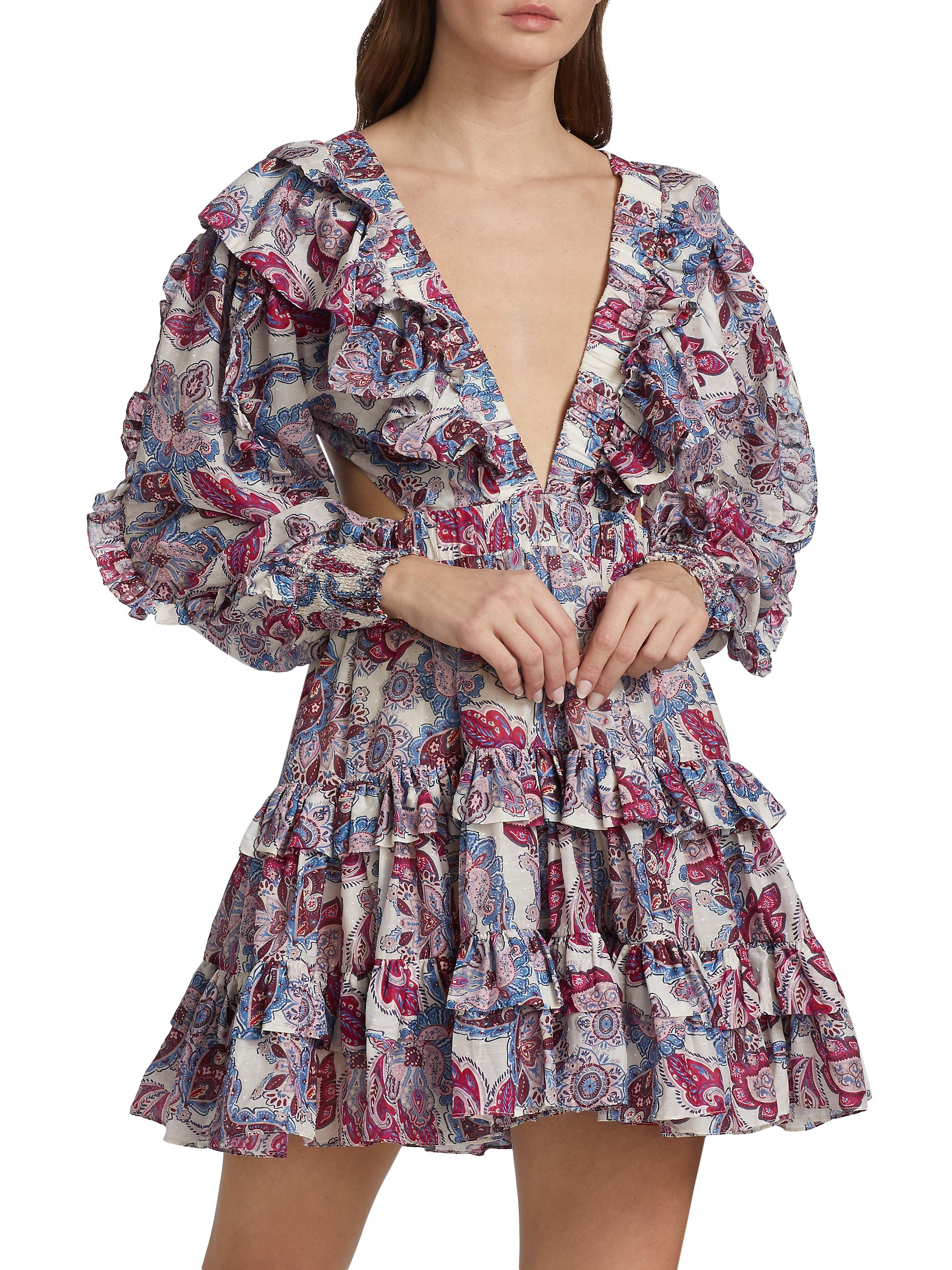 Click here for Magali Pascal Womens Goldie Ruffle Minidress - Pri... prices