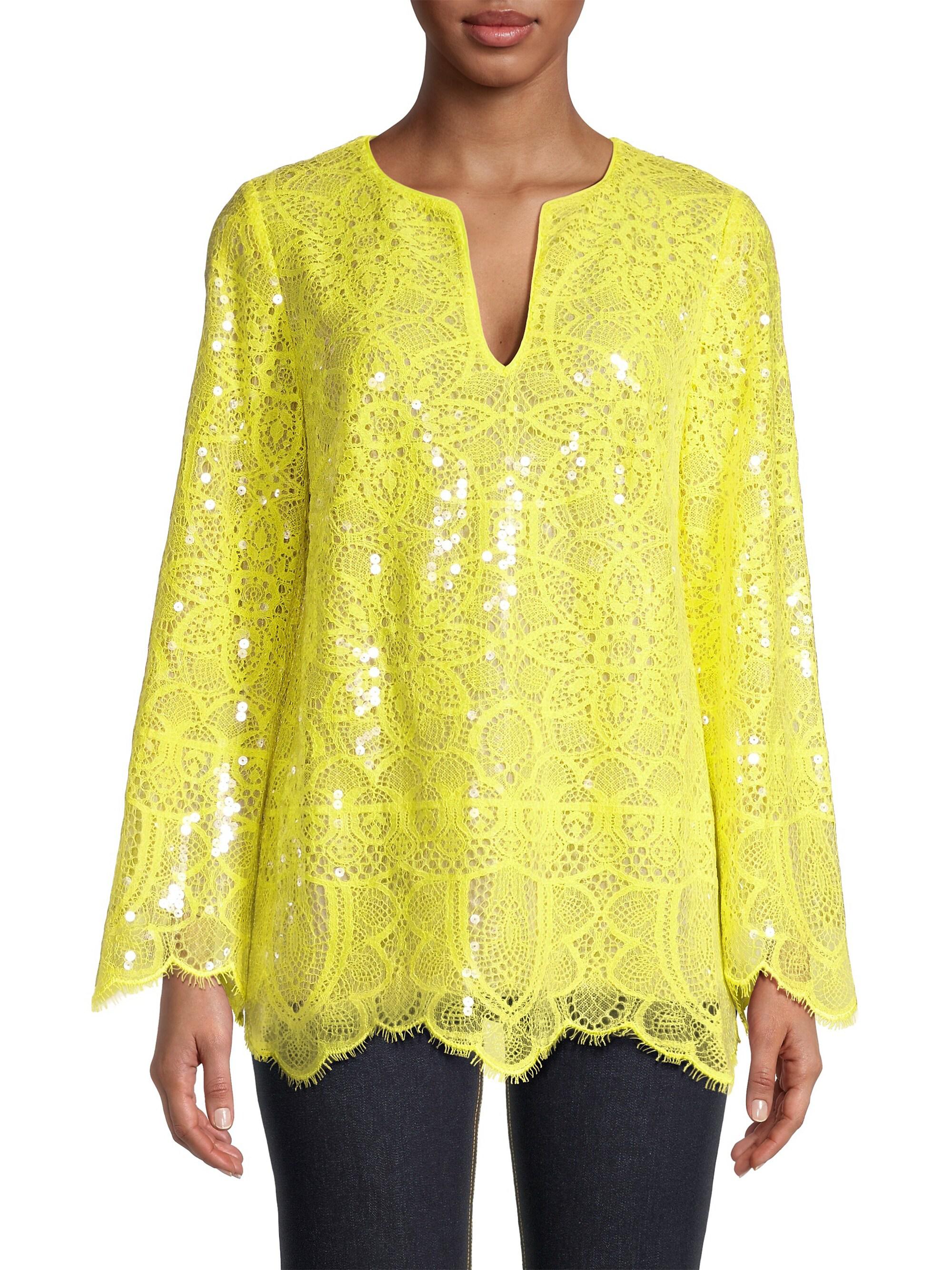 Click here for Kobi Halperin Womens Ellie Sequined Cotton-Blend L... prices