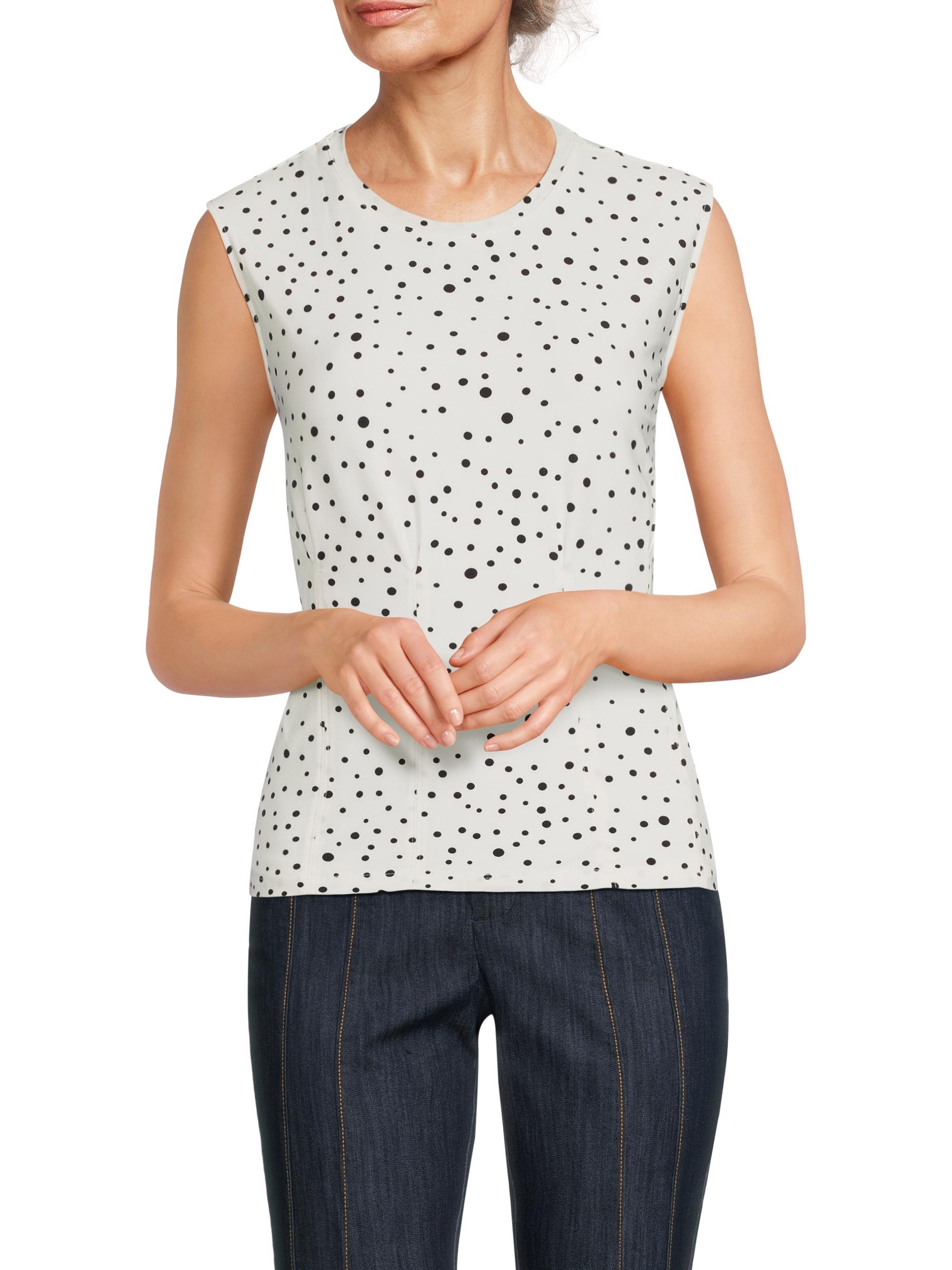 Click here for Tommy Hilfiger Womens Polka Dot Sleeveless Top - I... prices