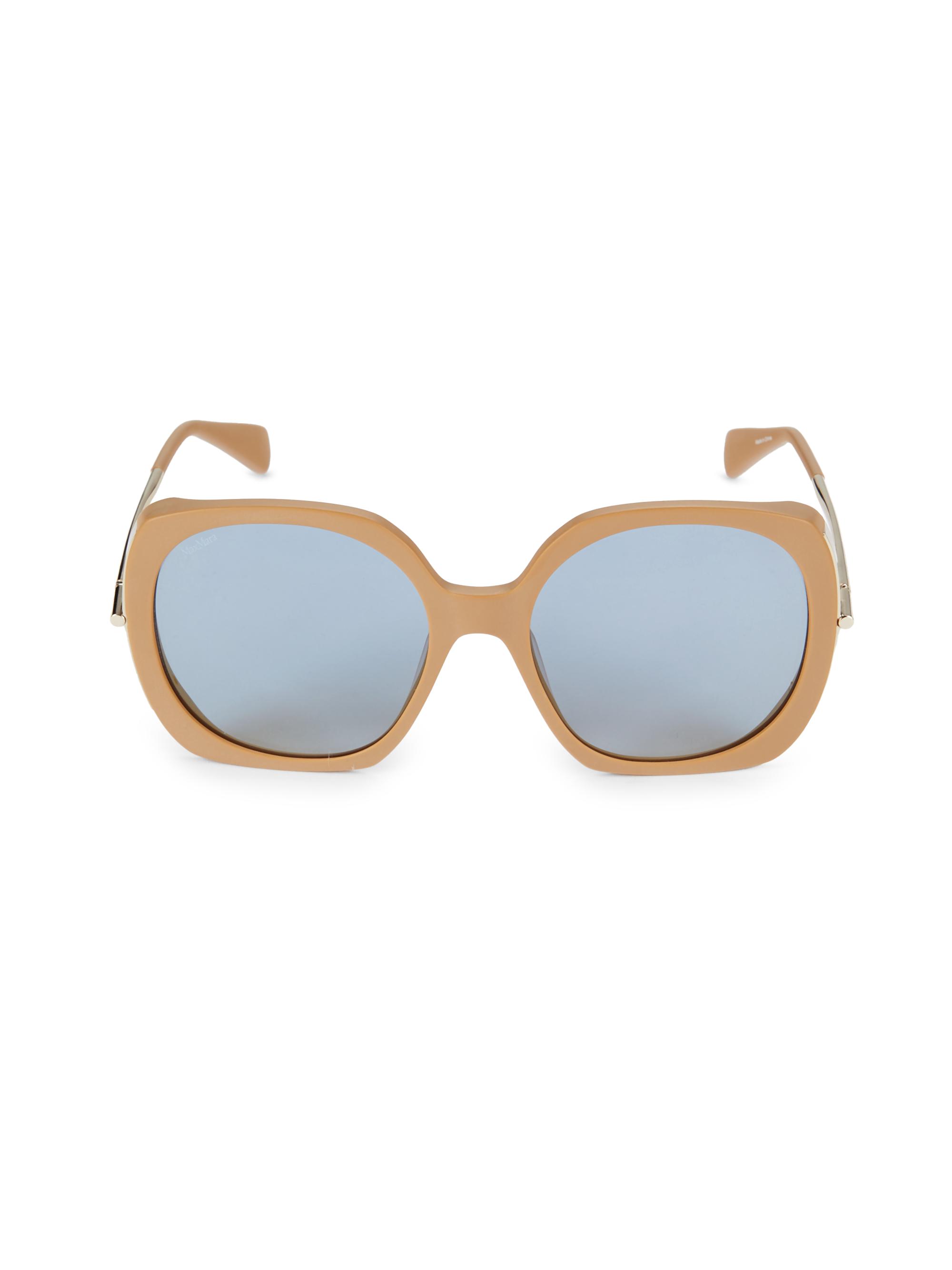 Click here for Max Mara Womens 58MM Square Sunglasses - Brown Blu... prices