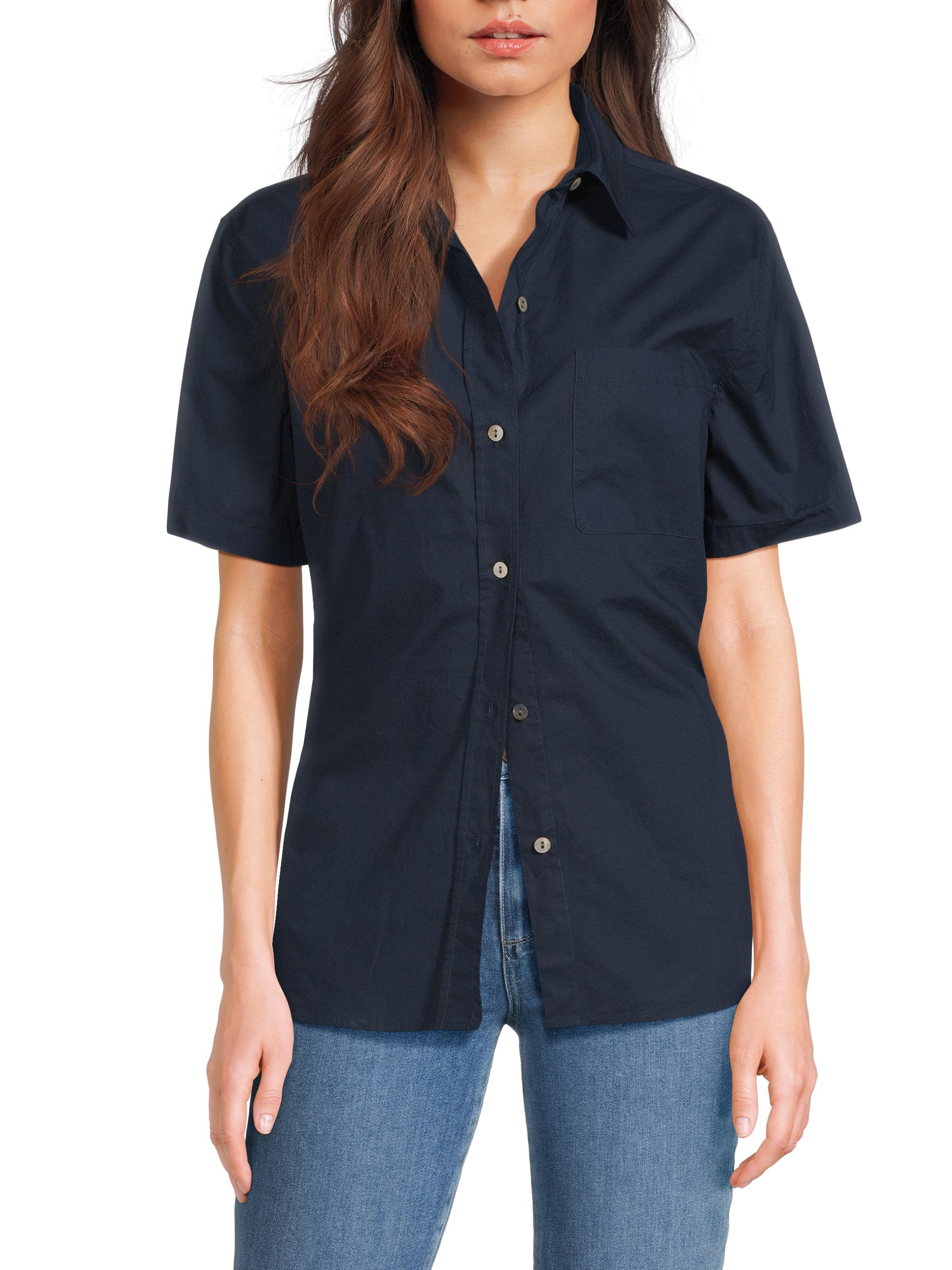 Click here for Vince Womens Point Collar Cotton Shirt - Coastal -... prices
