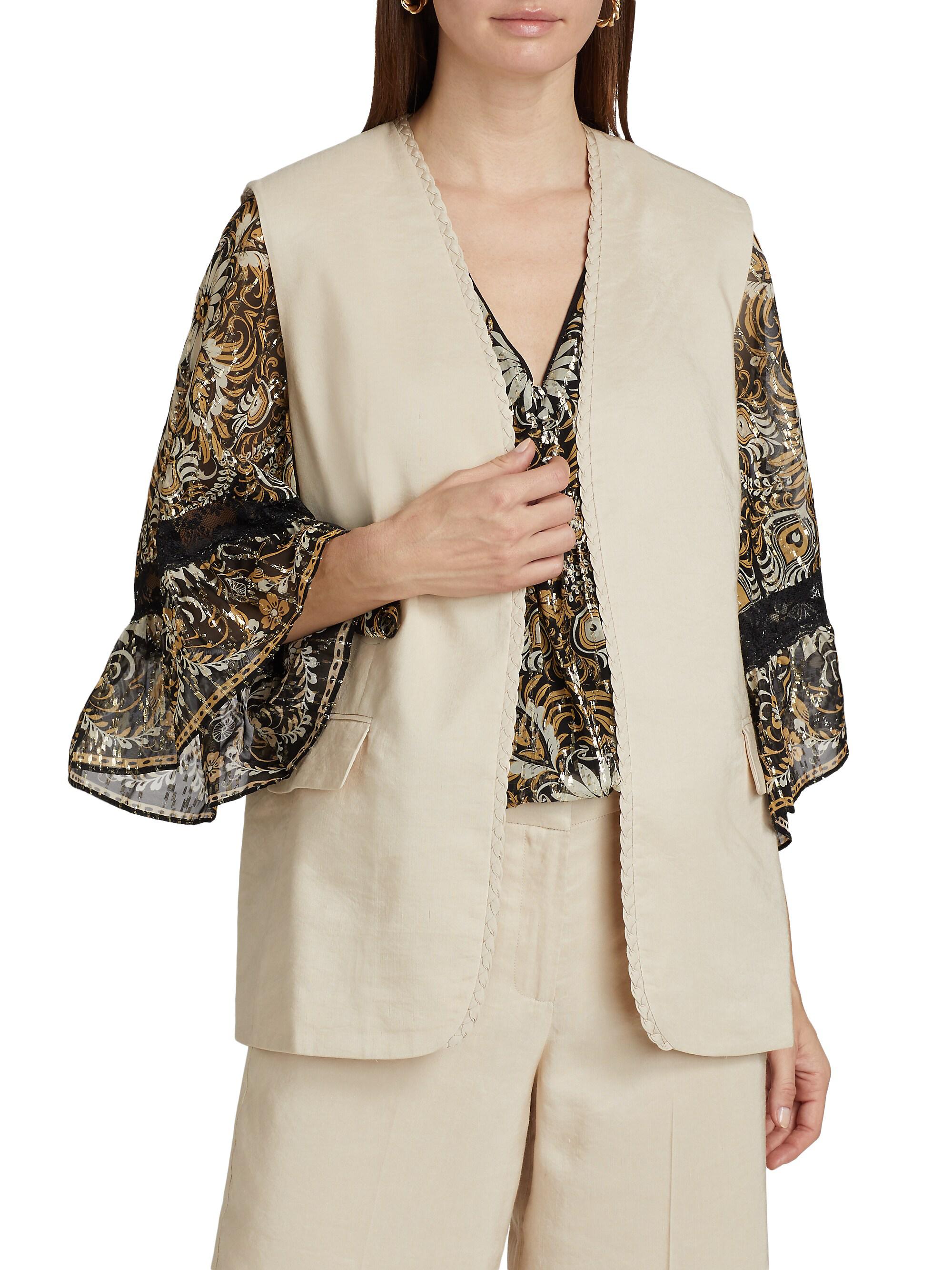 Click here for Kobi Halperin Womens Clairo Linen-Blend Embroidere... prices