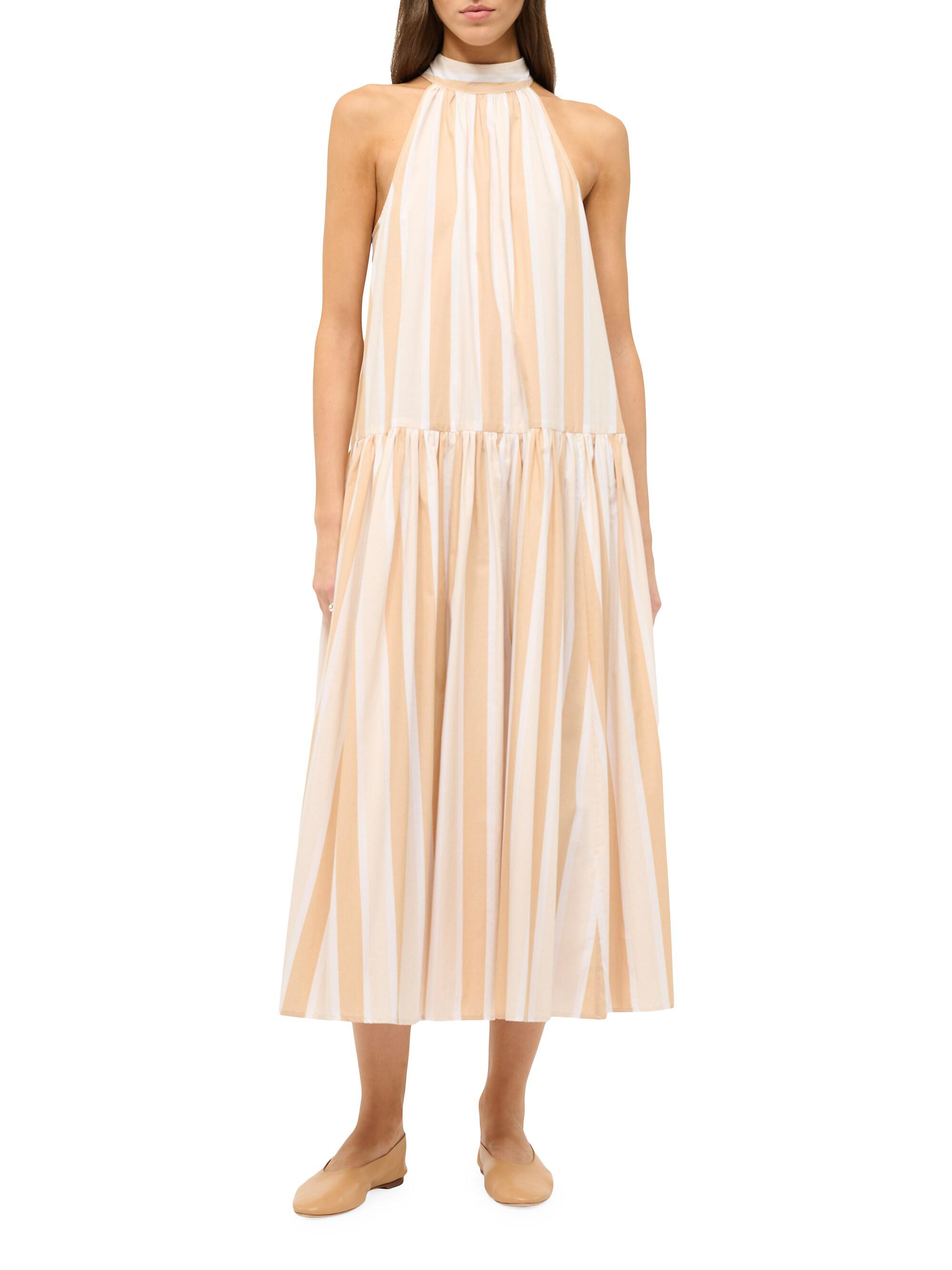 Click here for Staud Womens Marlowe Striped Dress - Sand Stripe -... prices
