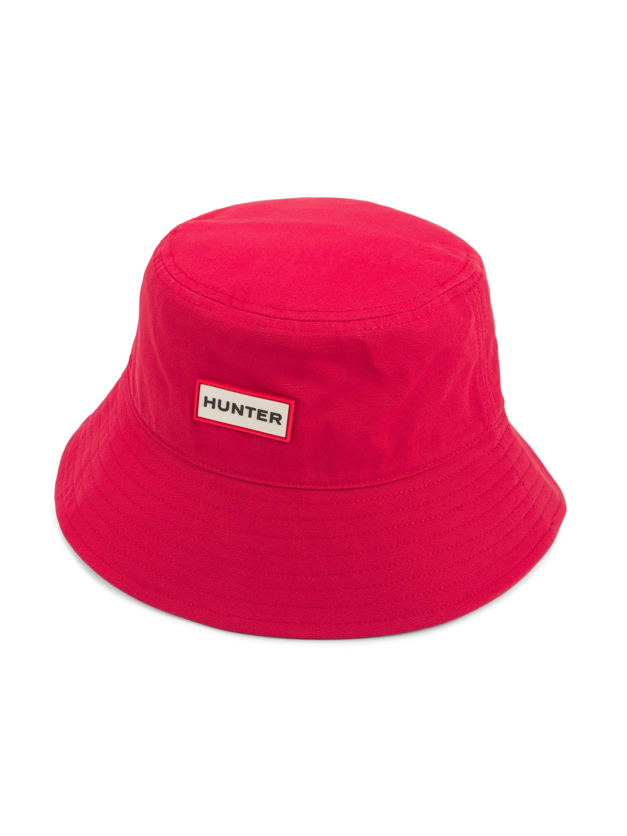 Click here for Hunter Mens Logo Cotton Bucket Hat - Red prices