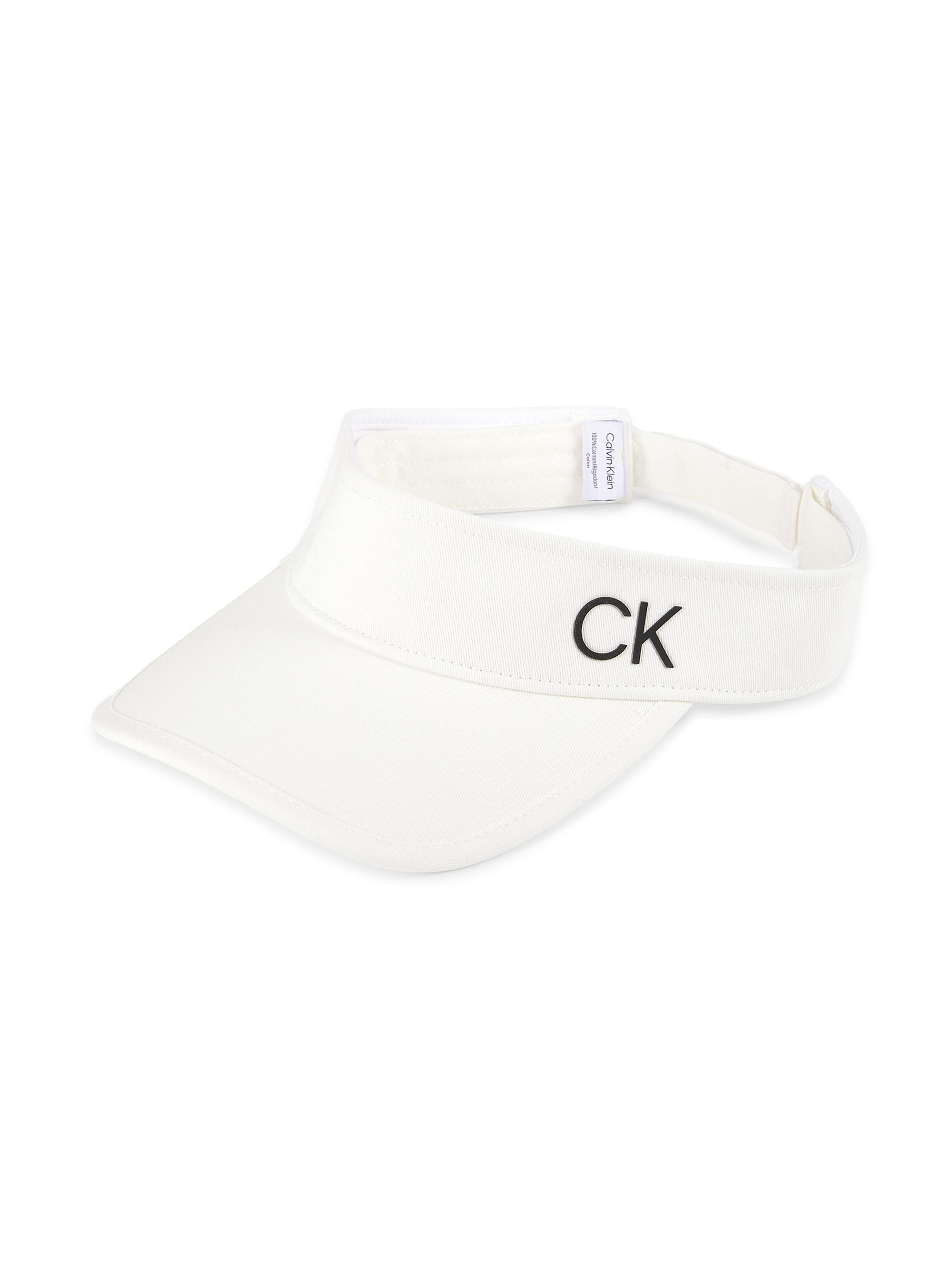 Click here for Calvin Klein Mens Logo Cotton Visor Cap - White prices