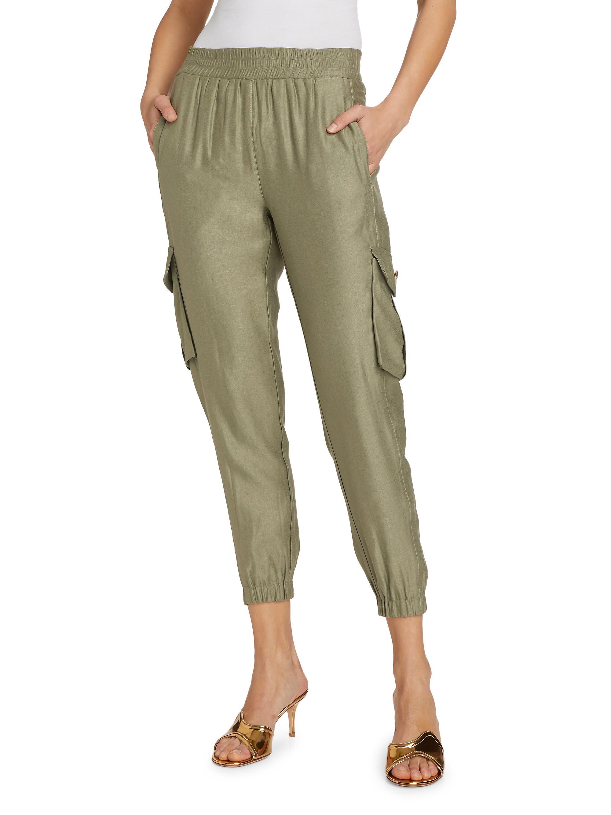 Click here for Generation Love Womens Barbara Linen Joggers - Sag... prices