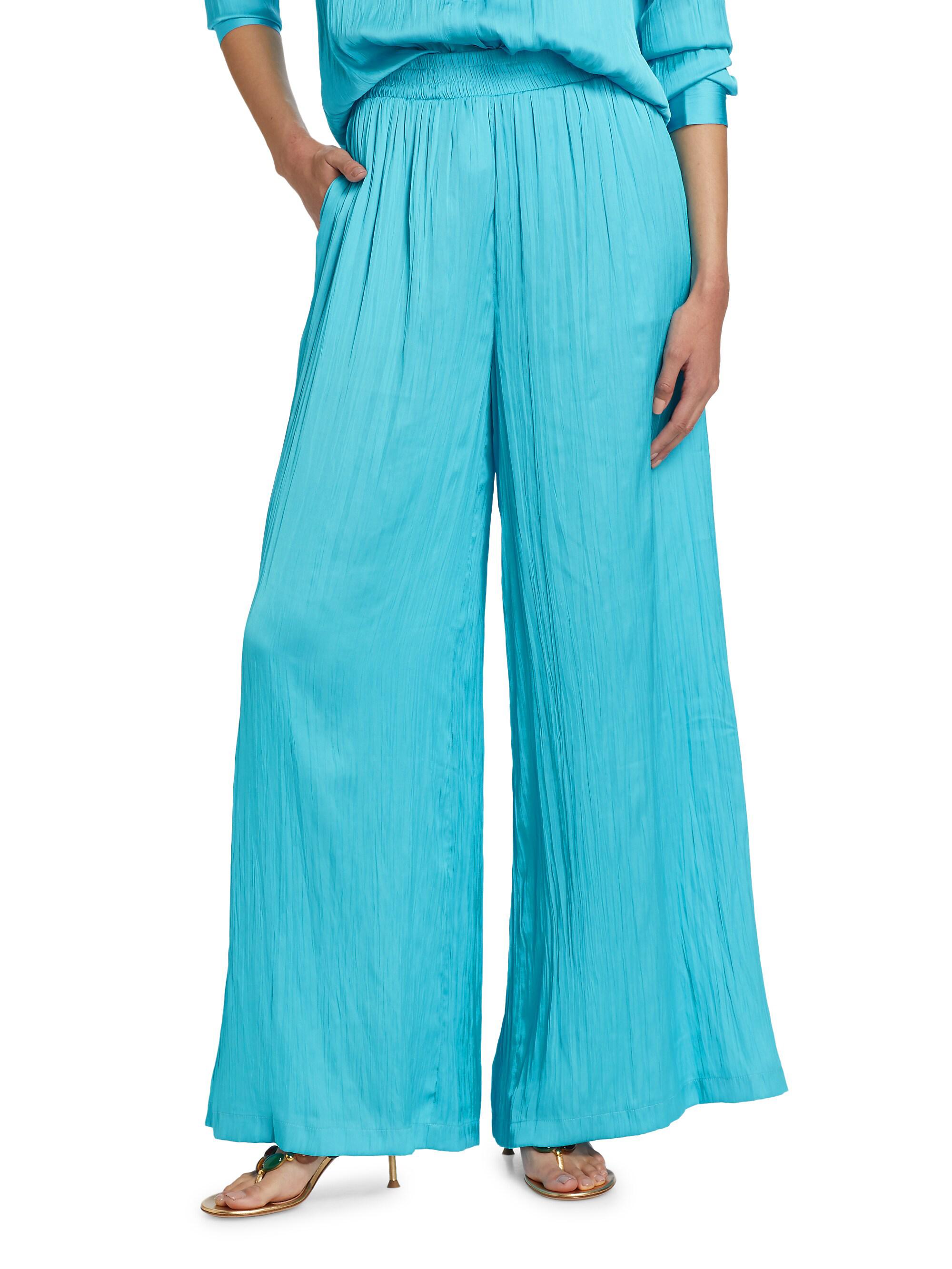 Click here for Lagence Womens Lillian Wide-Leg Pants - Blue Atoll... prices