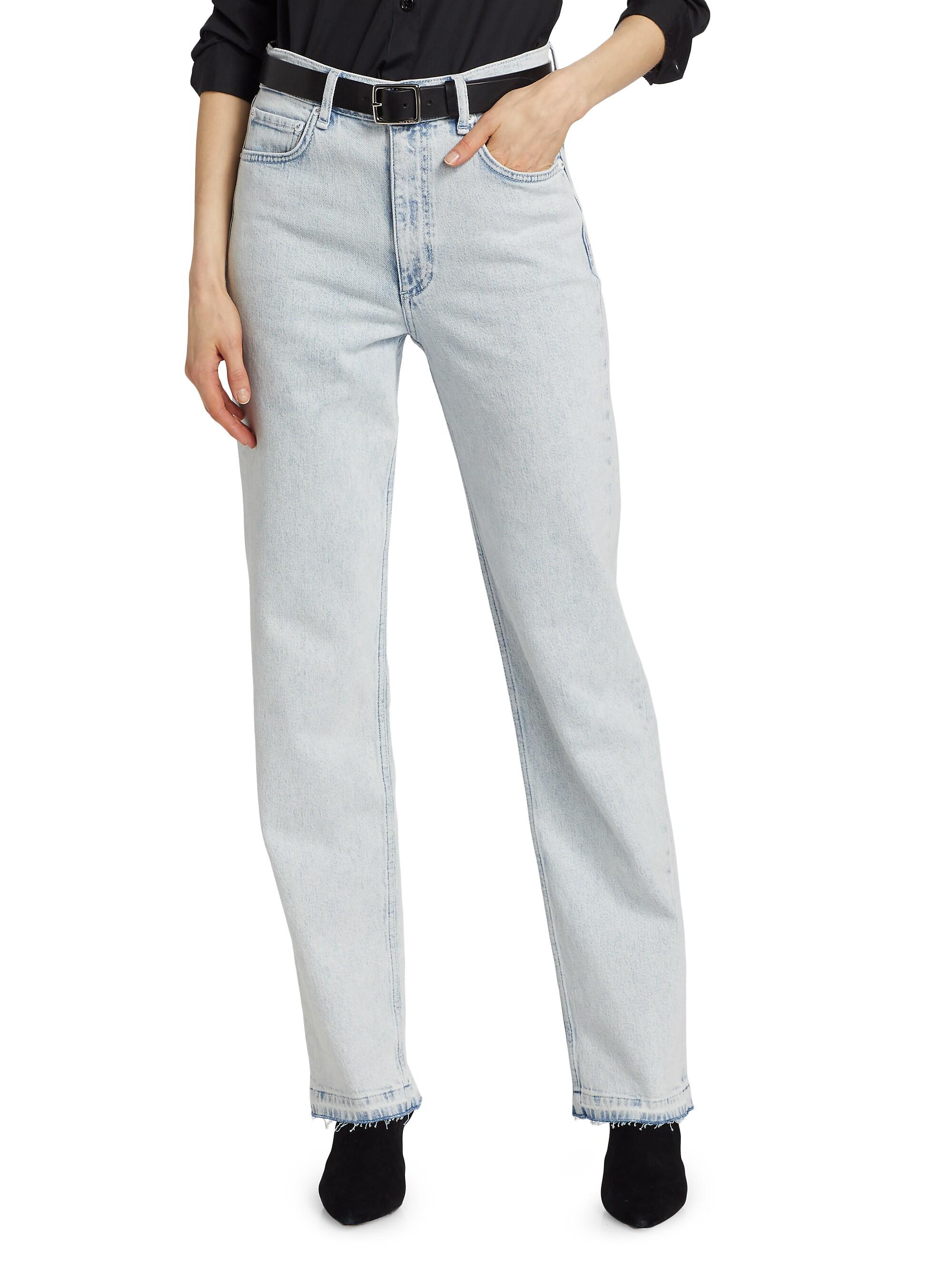 Click here for Rag & Bone Womens Harlow Mid-Rise Straight-Leg Jea... prices