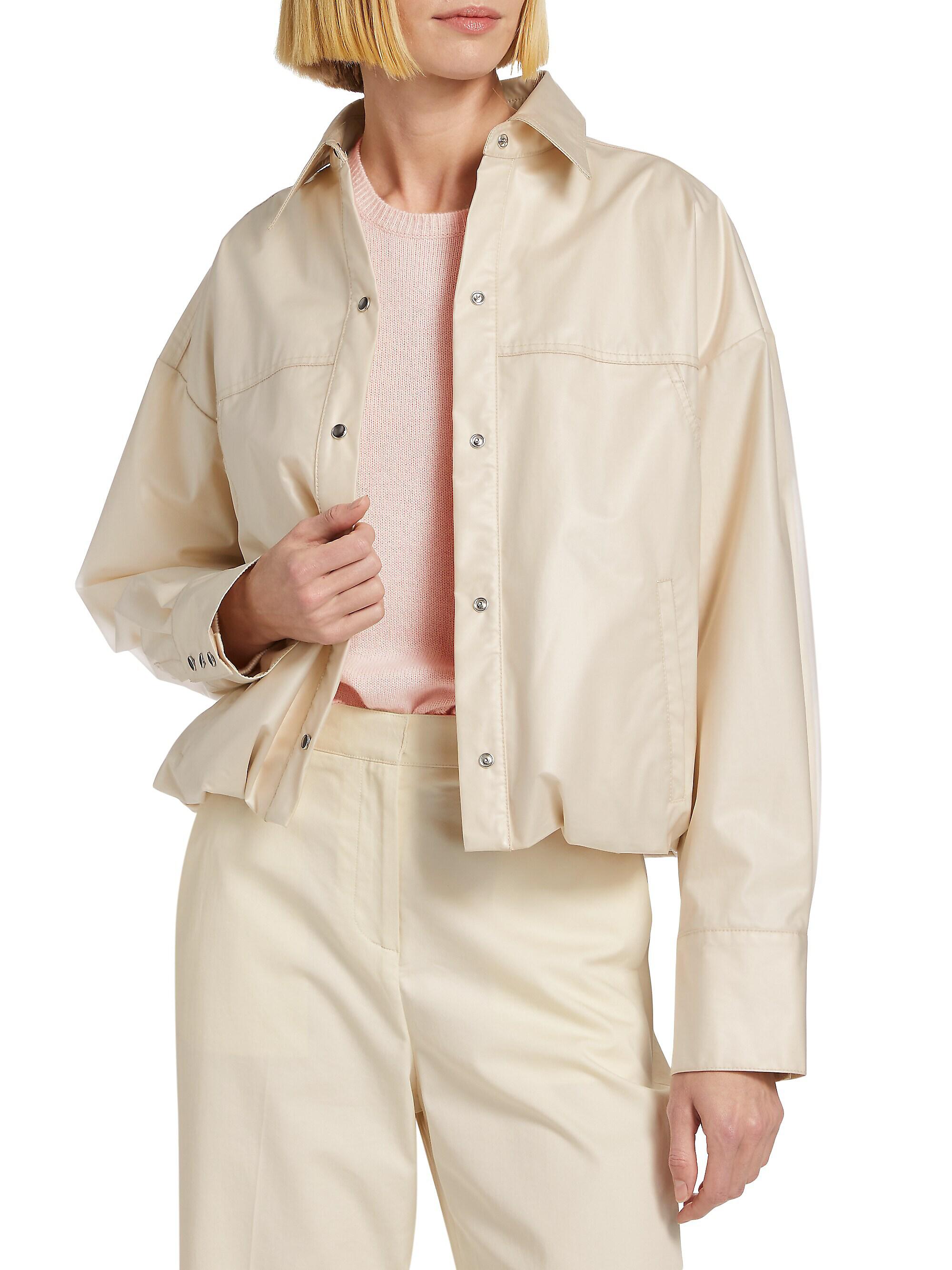 Click here for Twp Womens A Rainy Day Crop Jacket - Clear Khaki -... prices