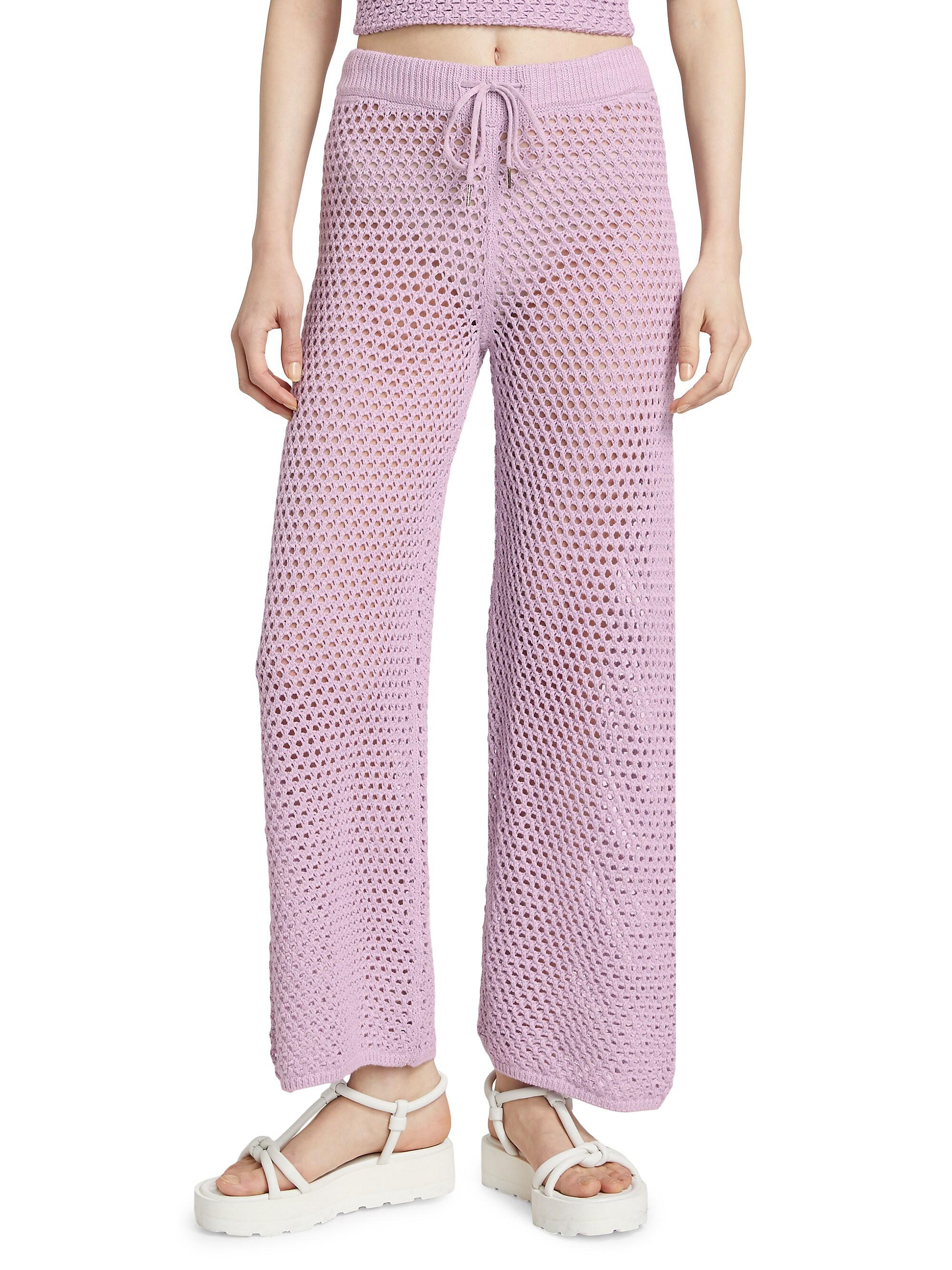 Click here for Stellae Dux Womens Crocheted Wide-Leg Pants - Day... prices