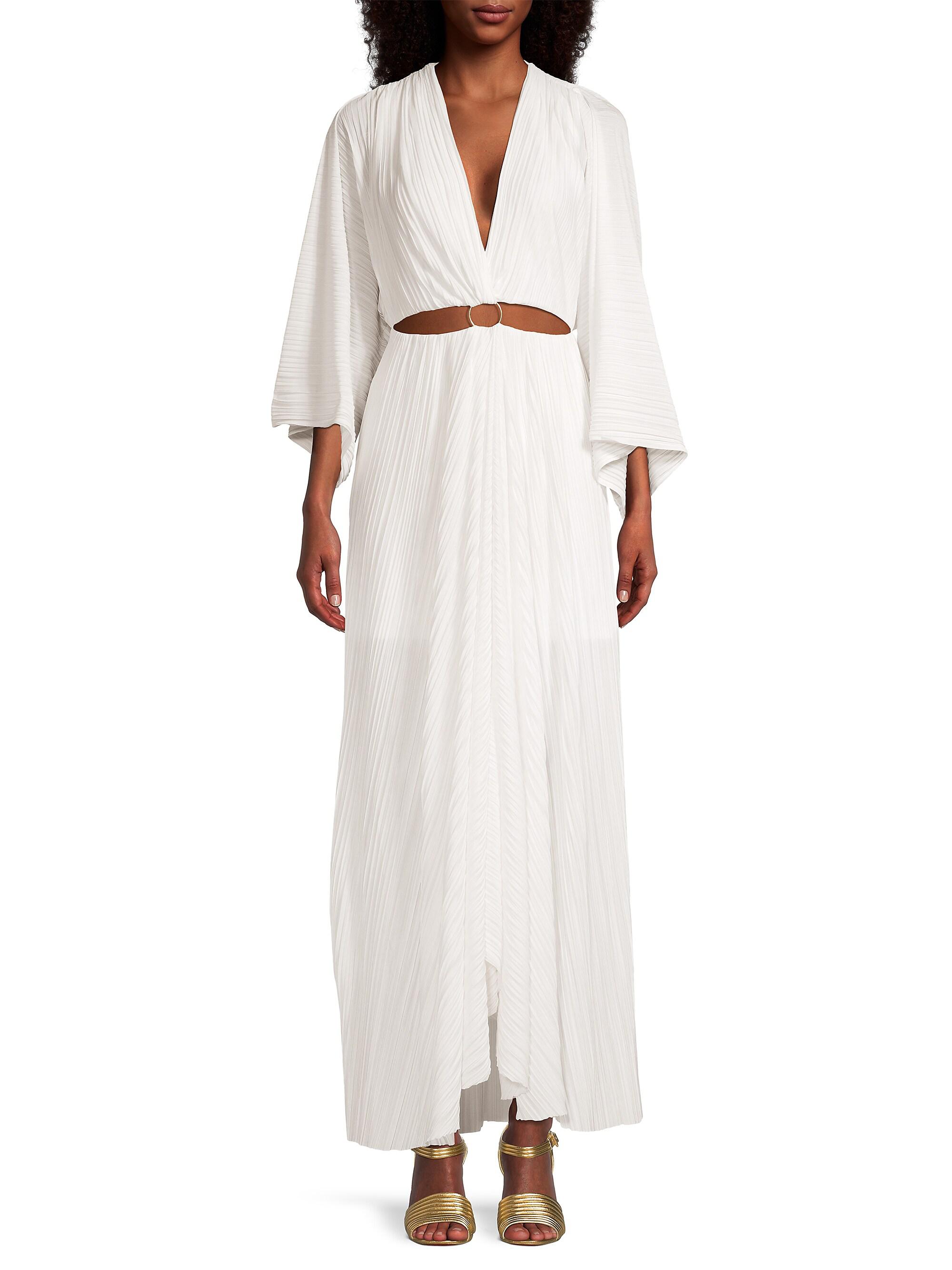 Click here for Significant Other Womens Akila Plissé Cut-Out Maxi... prices