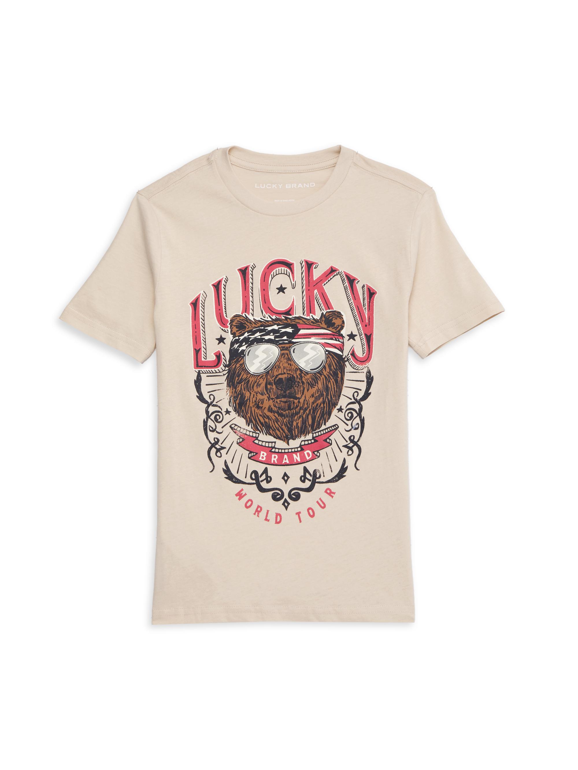 Click here for Lucky Brand Boys Logo Graphic T-Shirt - Beige - Si... prices