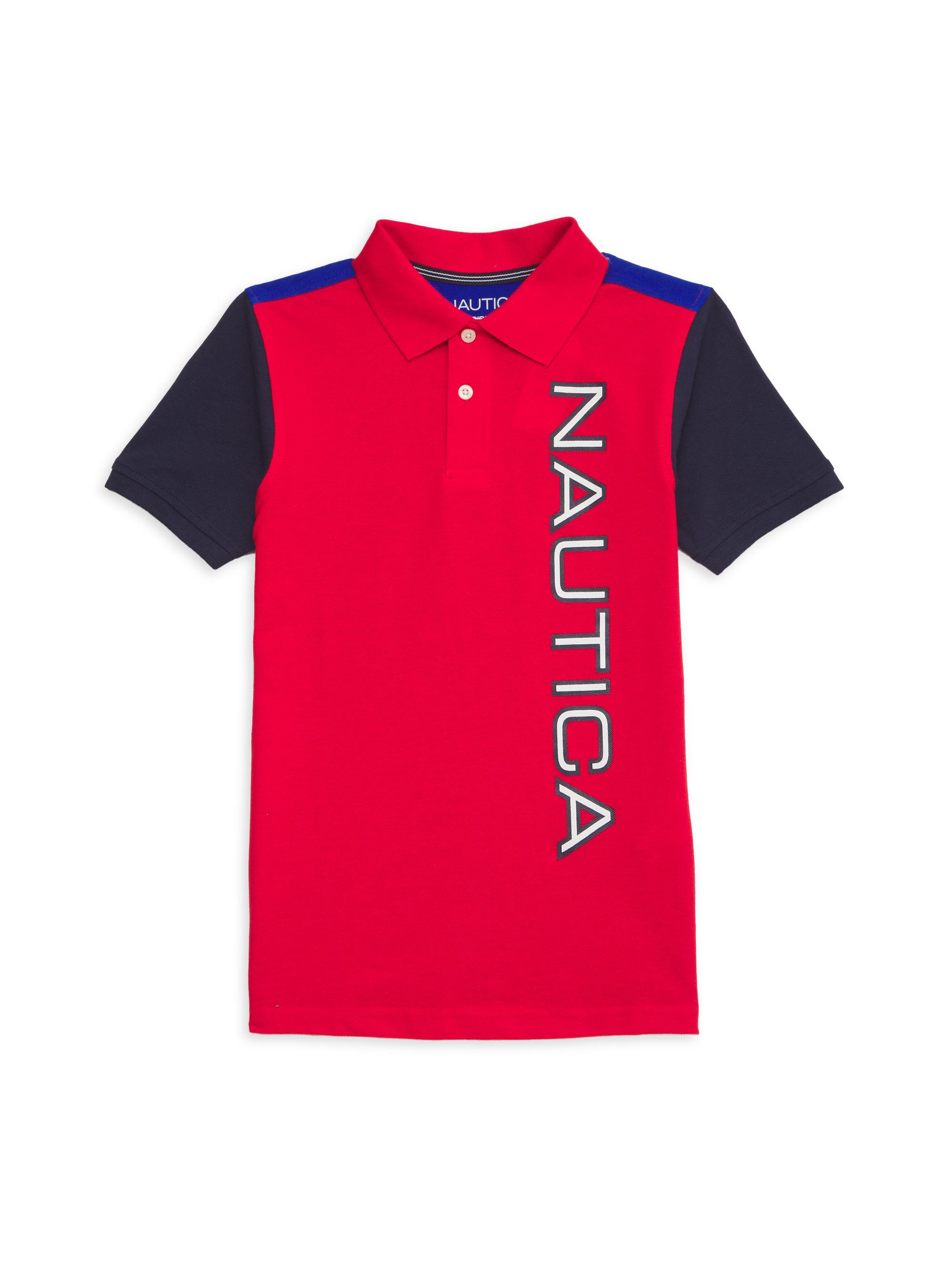 Click here for Nautica Boys Logo Cotton Polo - High Risk Red - Si... prices