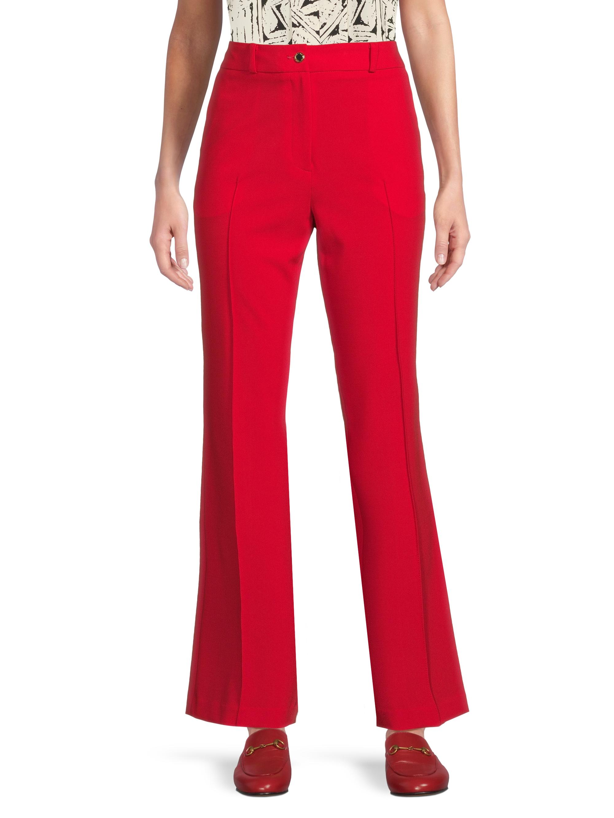 Click here for Halston Womens Flared-Leg Pants - Red - Size 2 prices