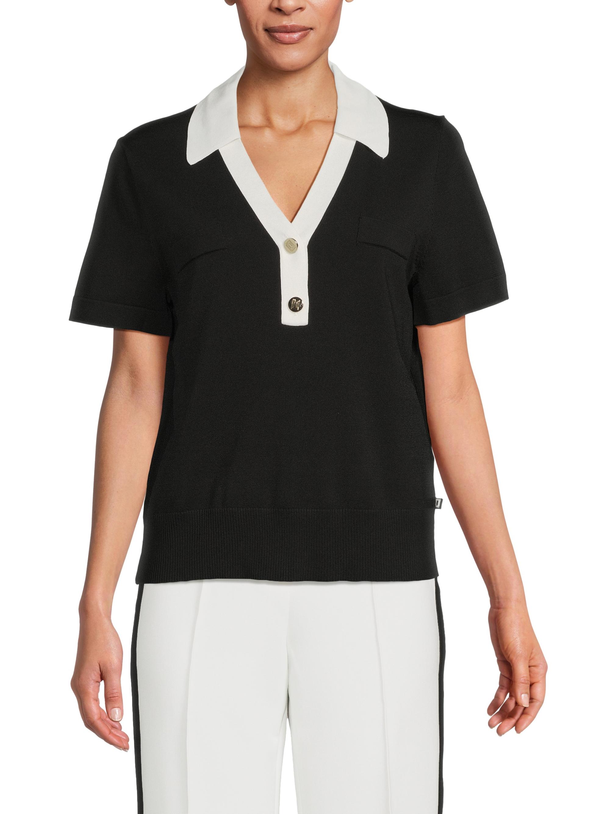 Click here for Karl Lagerfeld Paris Womens Short-Sleeve Contrast... prices
