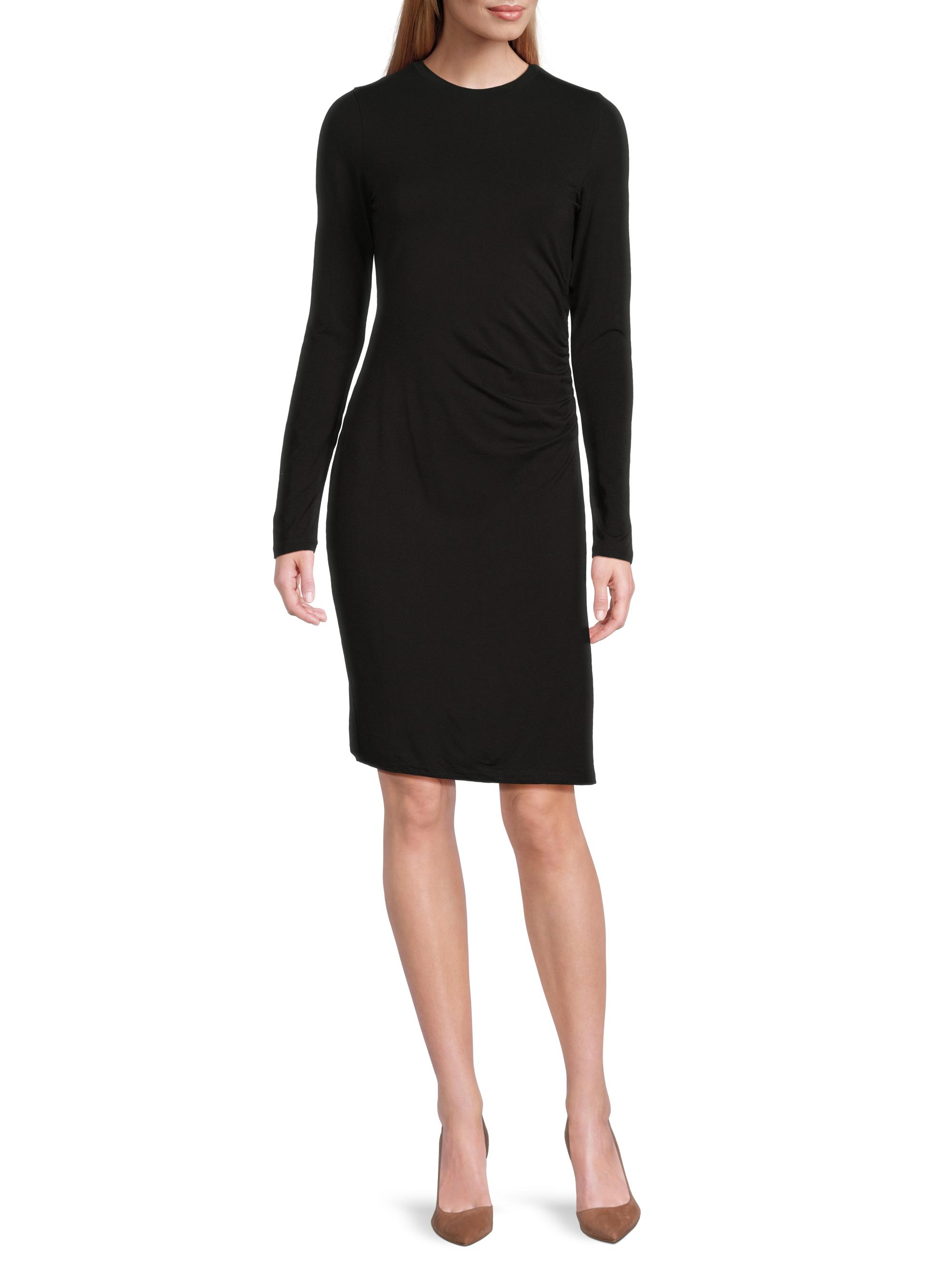 Click here for Vince Womens Ruched Waist Sheath Dress - Black - S... prices