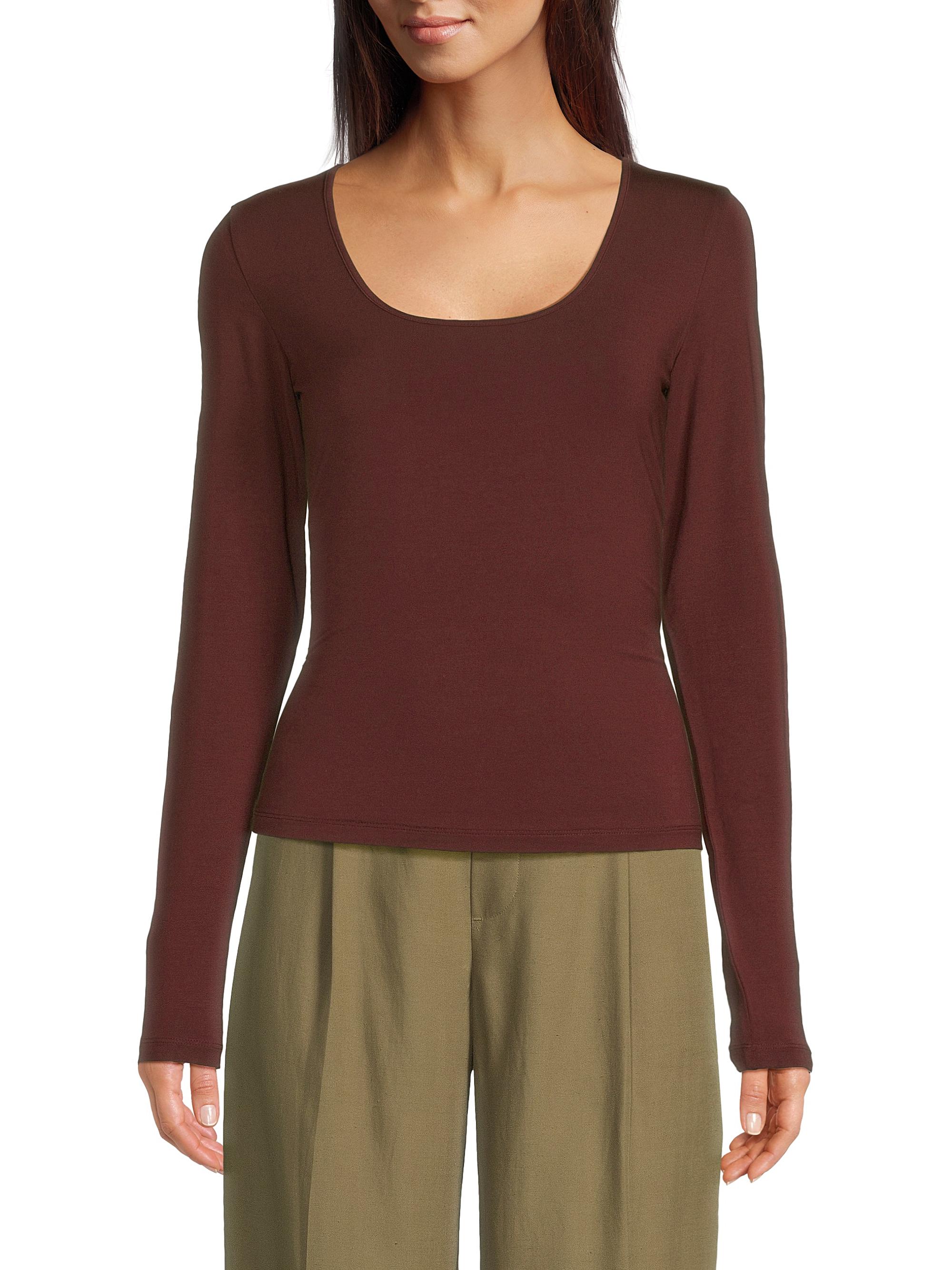 Click here for Vince Womens Scoopneck T-Shirt - Black Rose - Size... prices